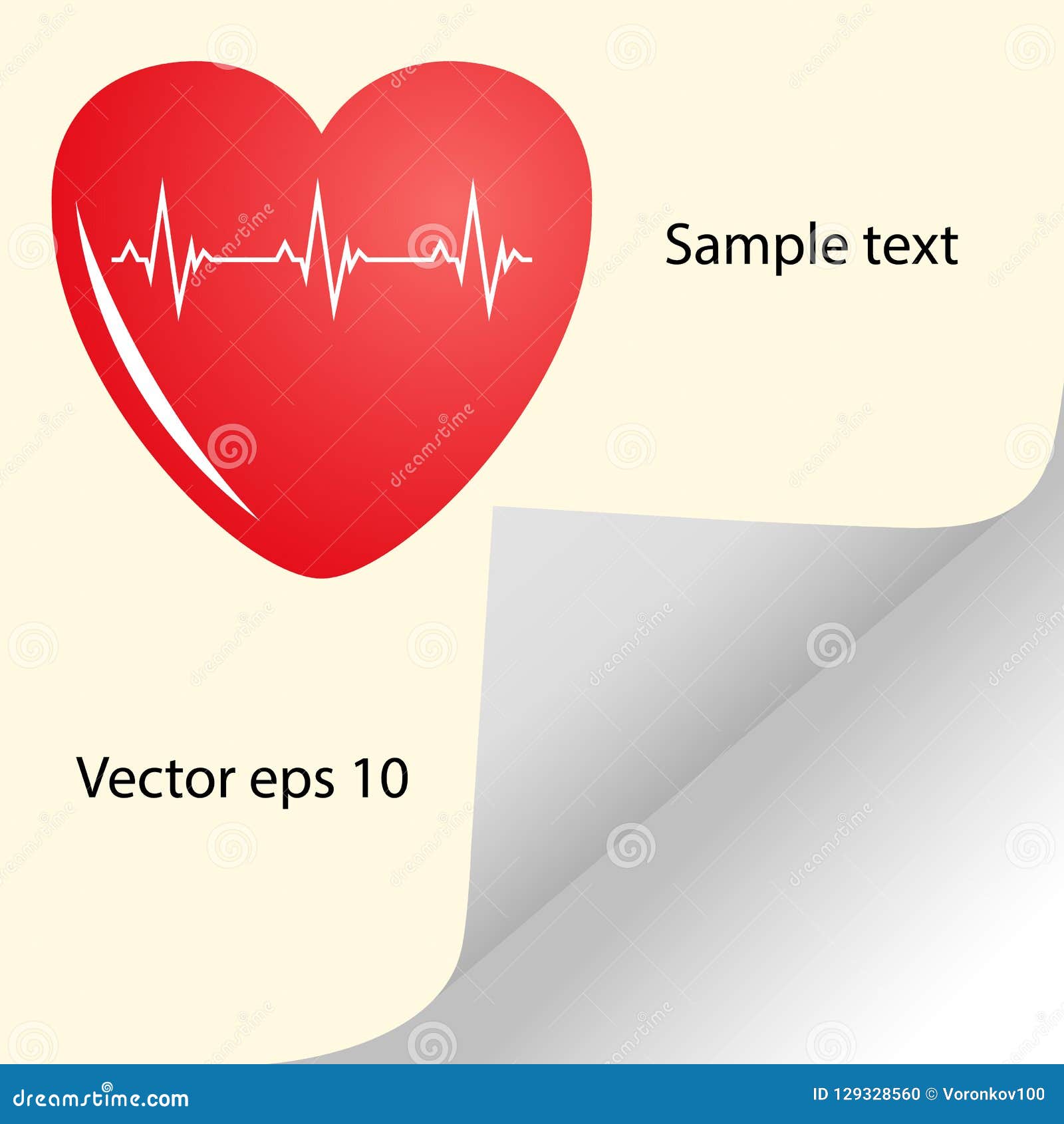 Illustration Of Cardiogram Heart Pulse With Space For Text Medical
