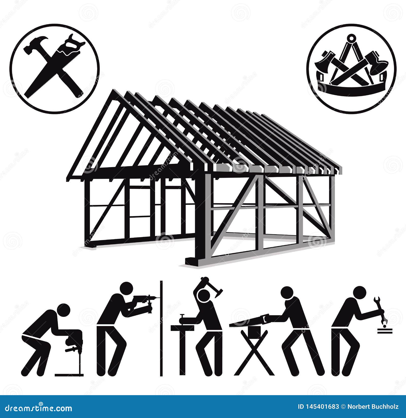 Carpenters Workbench Illustration | CartoonDealer.com #183954982