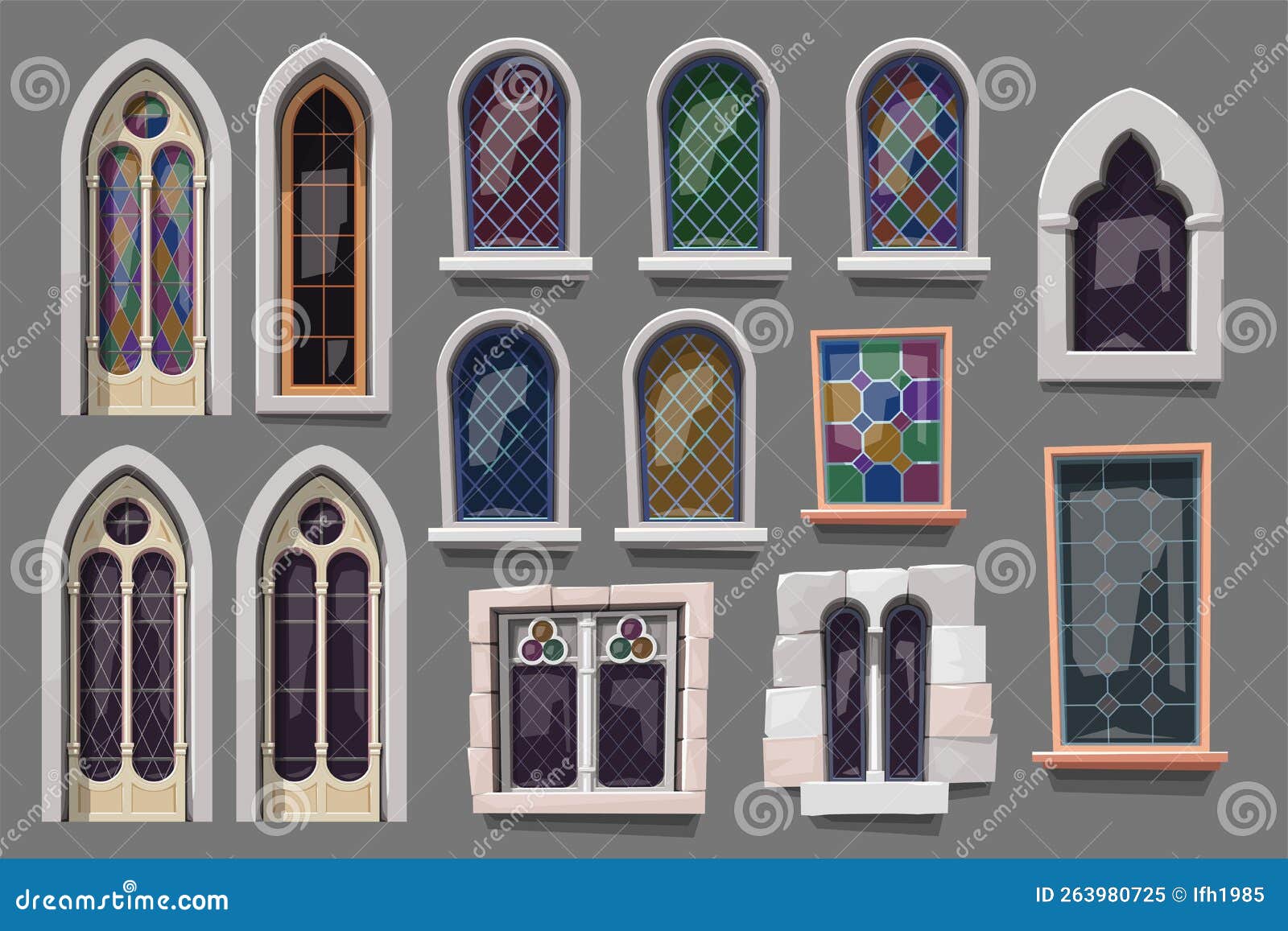 Ancient Windows In Southern Italy Stock Photo | CartoonDealer.com ...