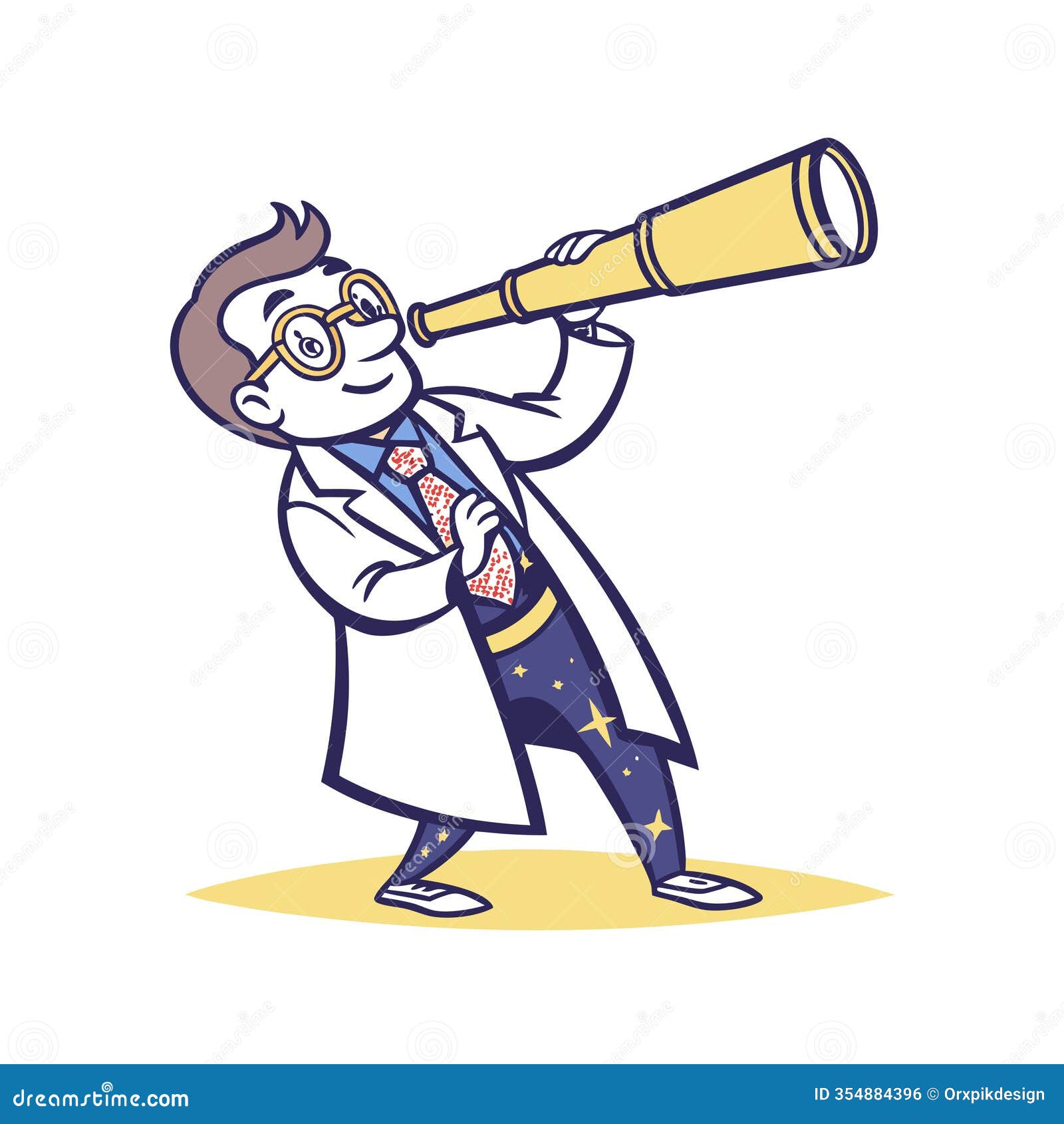 Astrophysicist Cartoon Character Design | CartoonDealer.com #354884377