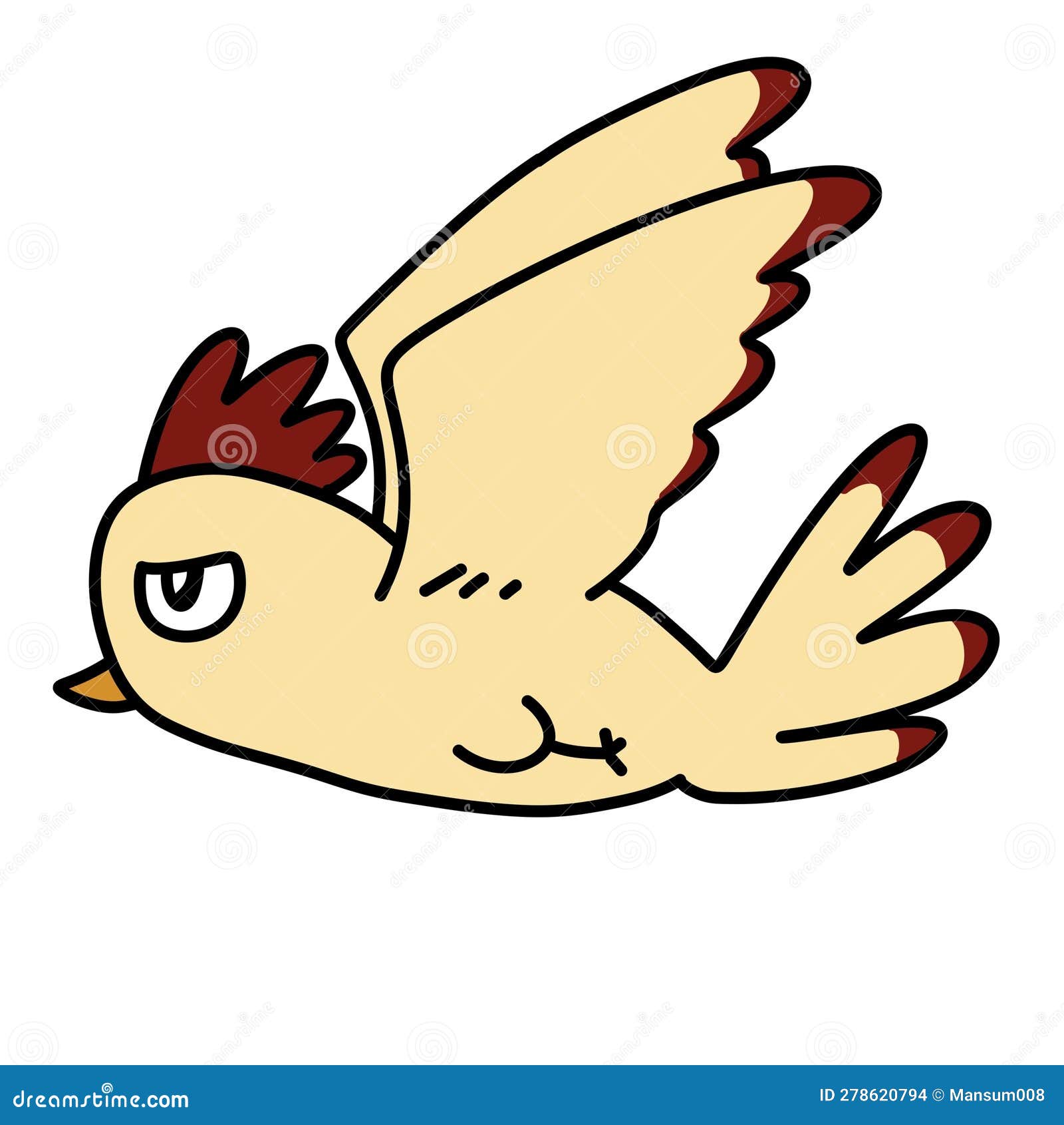Illustration of Cartoon Bird on White Background Stock Illustration ...