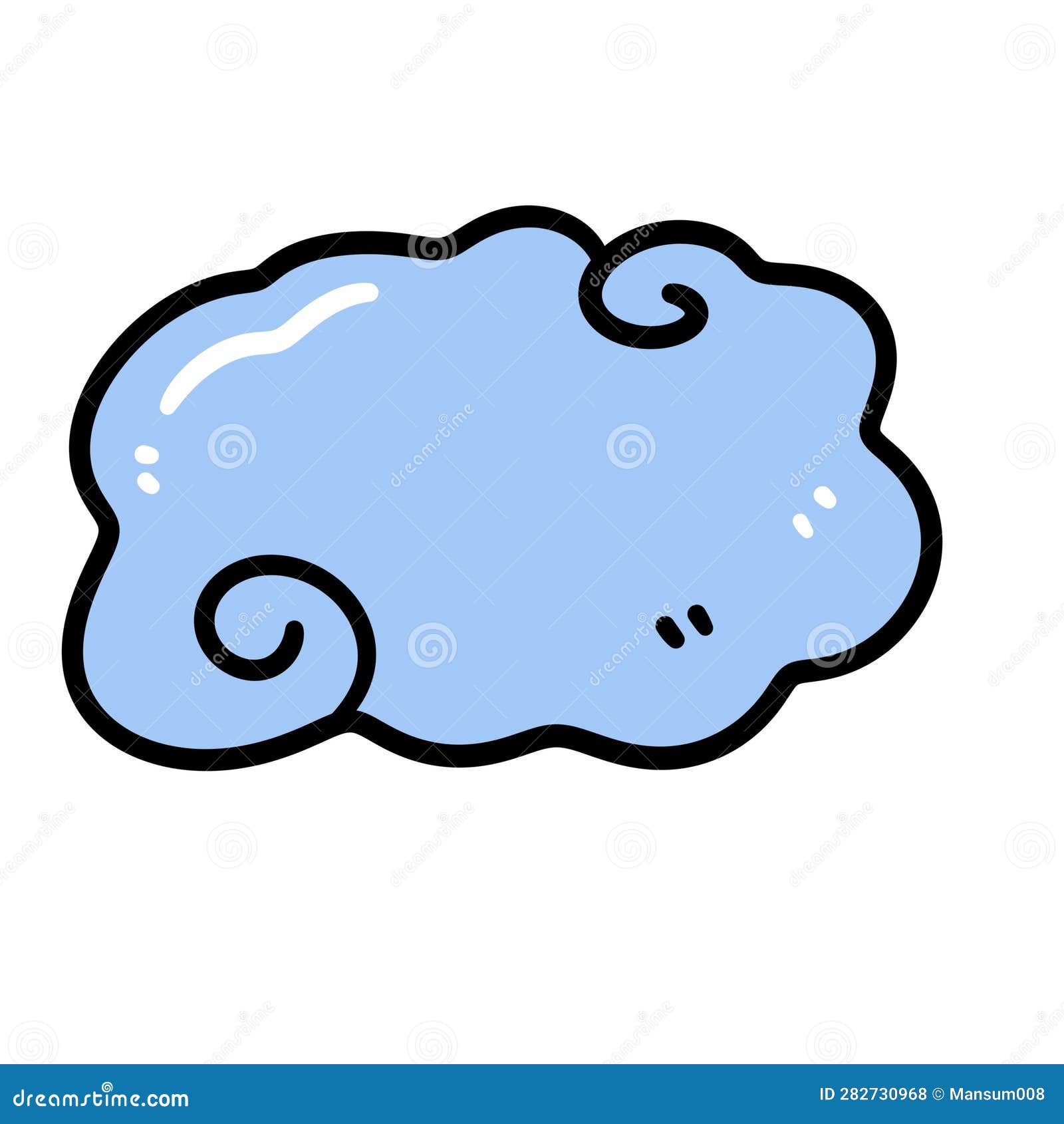 Illustration of Cartoon Blue Cloud Stock Illustration - Illustration of ...