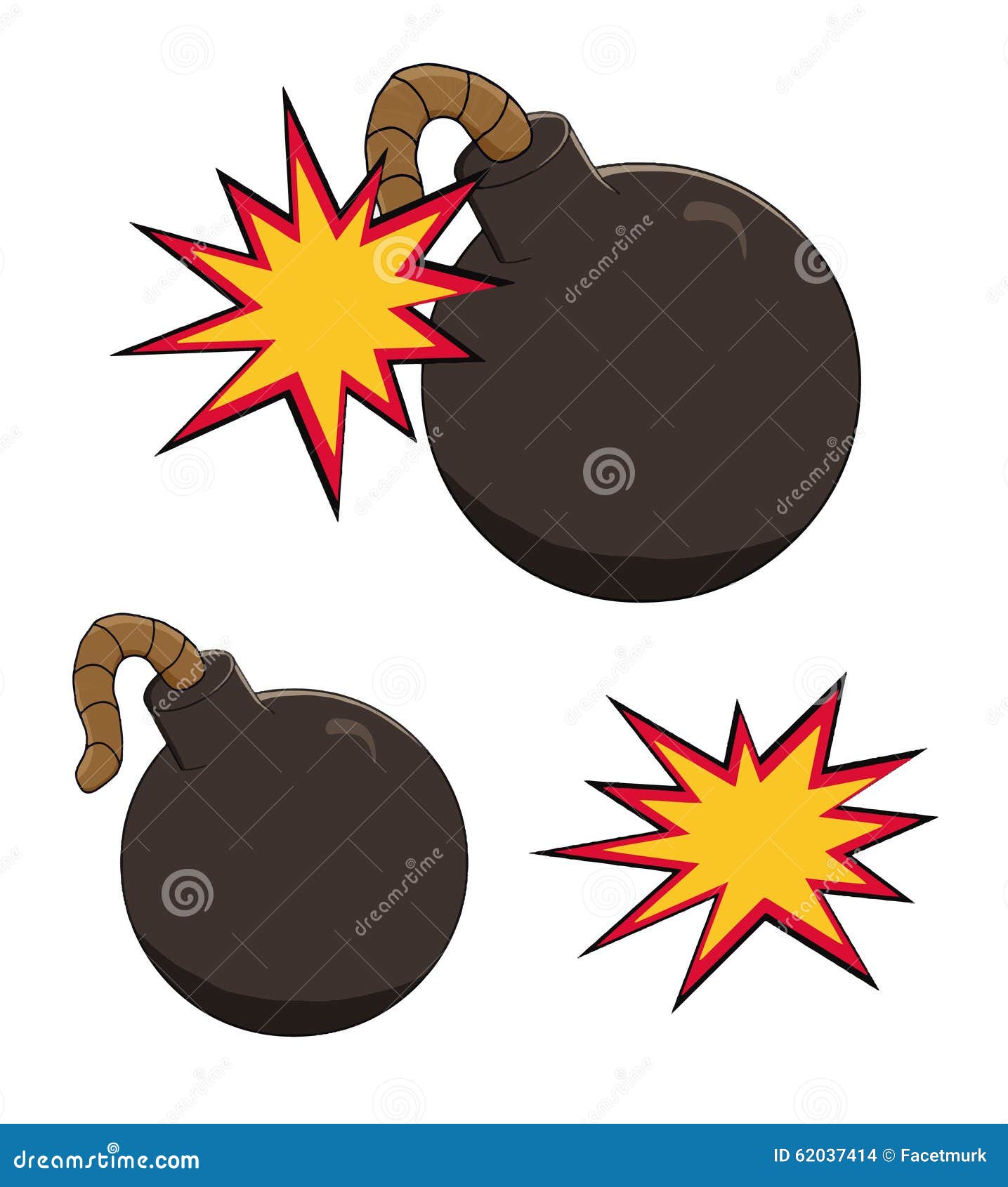 Illustration of a Cartoon Bomb Icon about To Explode Stock Vector ...