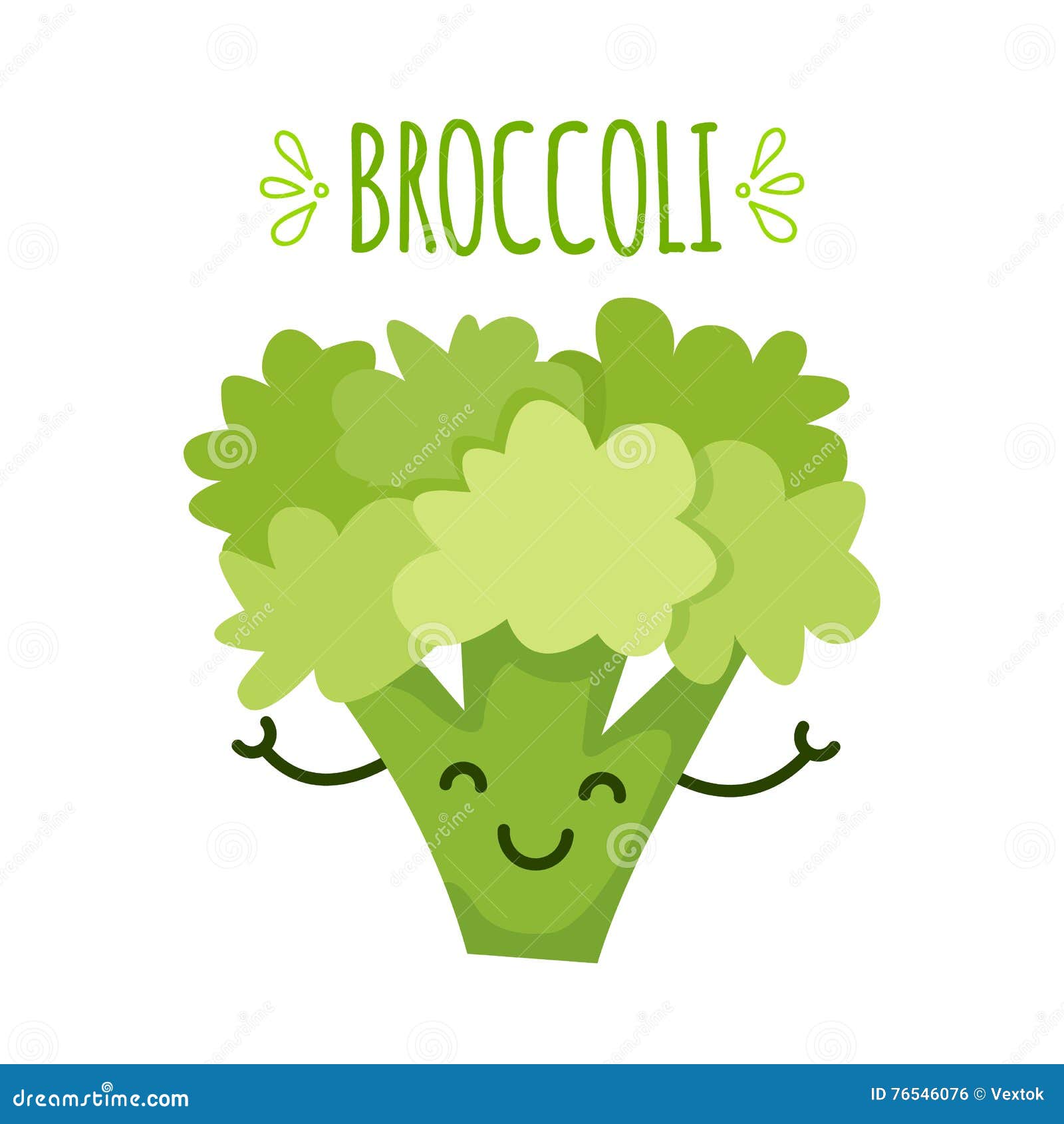 Cartoon Broccoli Character Vector Illustration | CartoonDealer.com ...