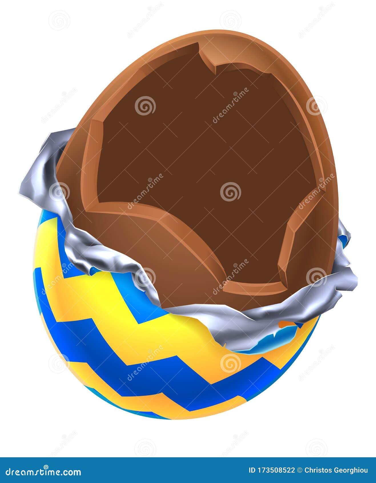Easter Egg Chocolate Broken Open Stock Vector - Illustration of child ...