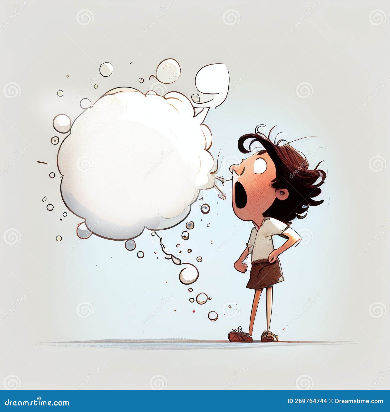 Illustration Cartoon with Bubble Talk for Artwork Designs Created with ...