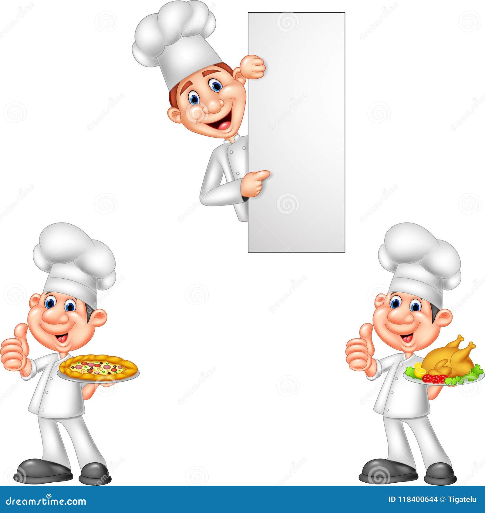 Cartoon Chefs Collection Set Stock Illustration - Illustration of ...