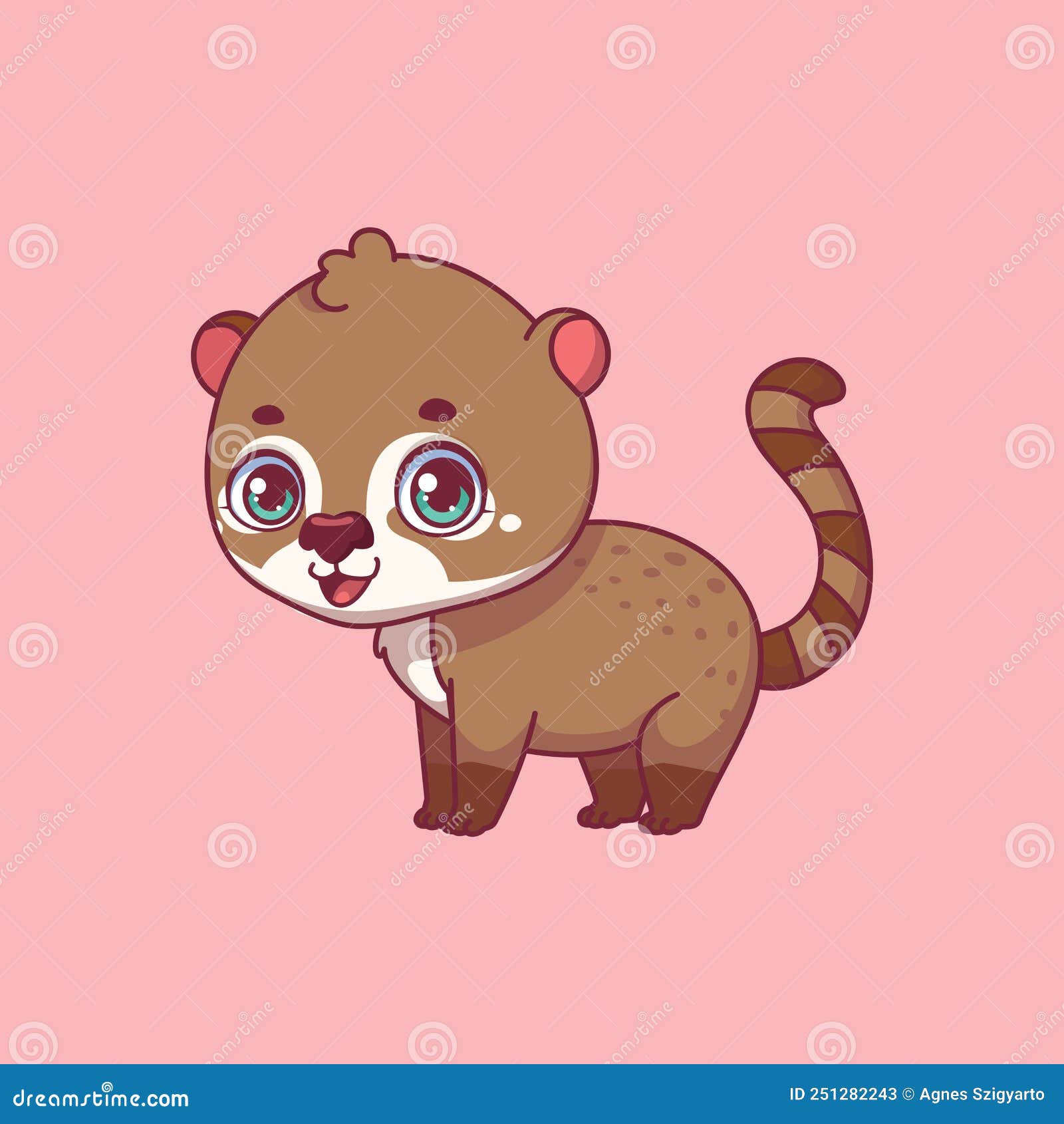 Coati Illustration Vector.Cartoon Coati | CartoonDealer.com #138169199
