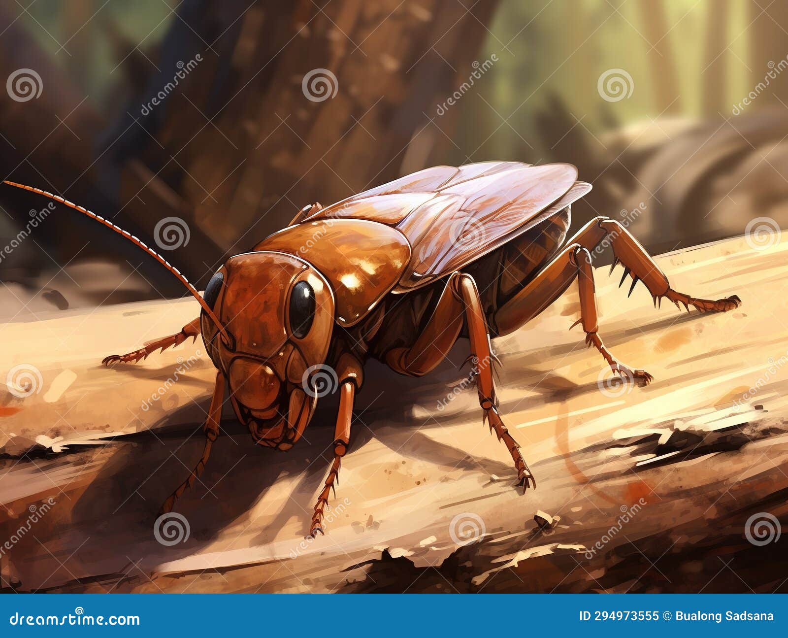 Cockroach Made with Generative AI Illustration Stock Illustration ...