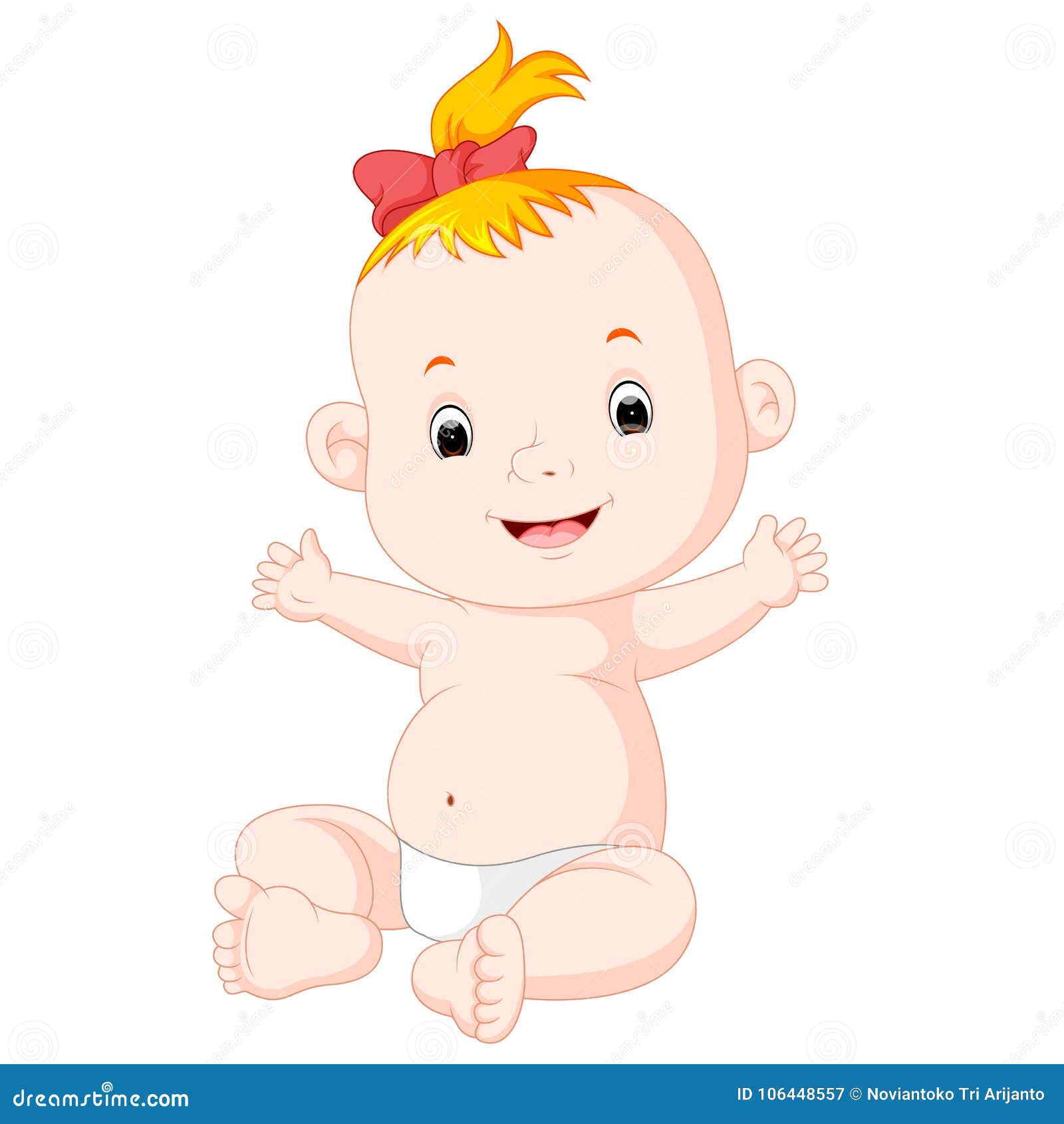 Cartoon cute baby stock vector. Illustration of child - 106448557
