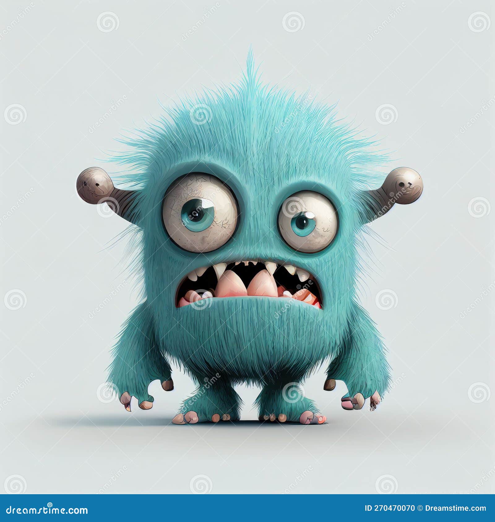 Illustration Cartoon Cute Monsters on Isolated Background (Created with ...