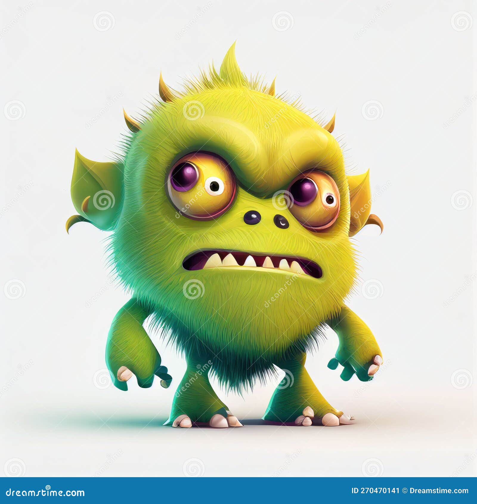 Illustration Cartoon Cute Monsters on Isolated Background (Created with ...