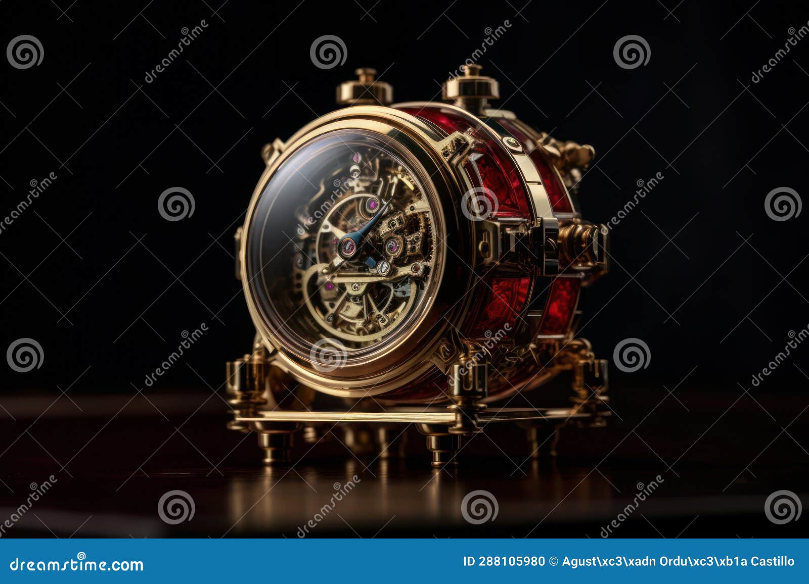 Illustration of a Cartoon Desktop Clock. Generative AI. Stock ...
