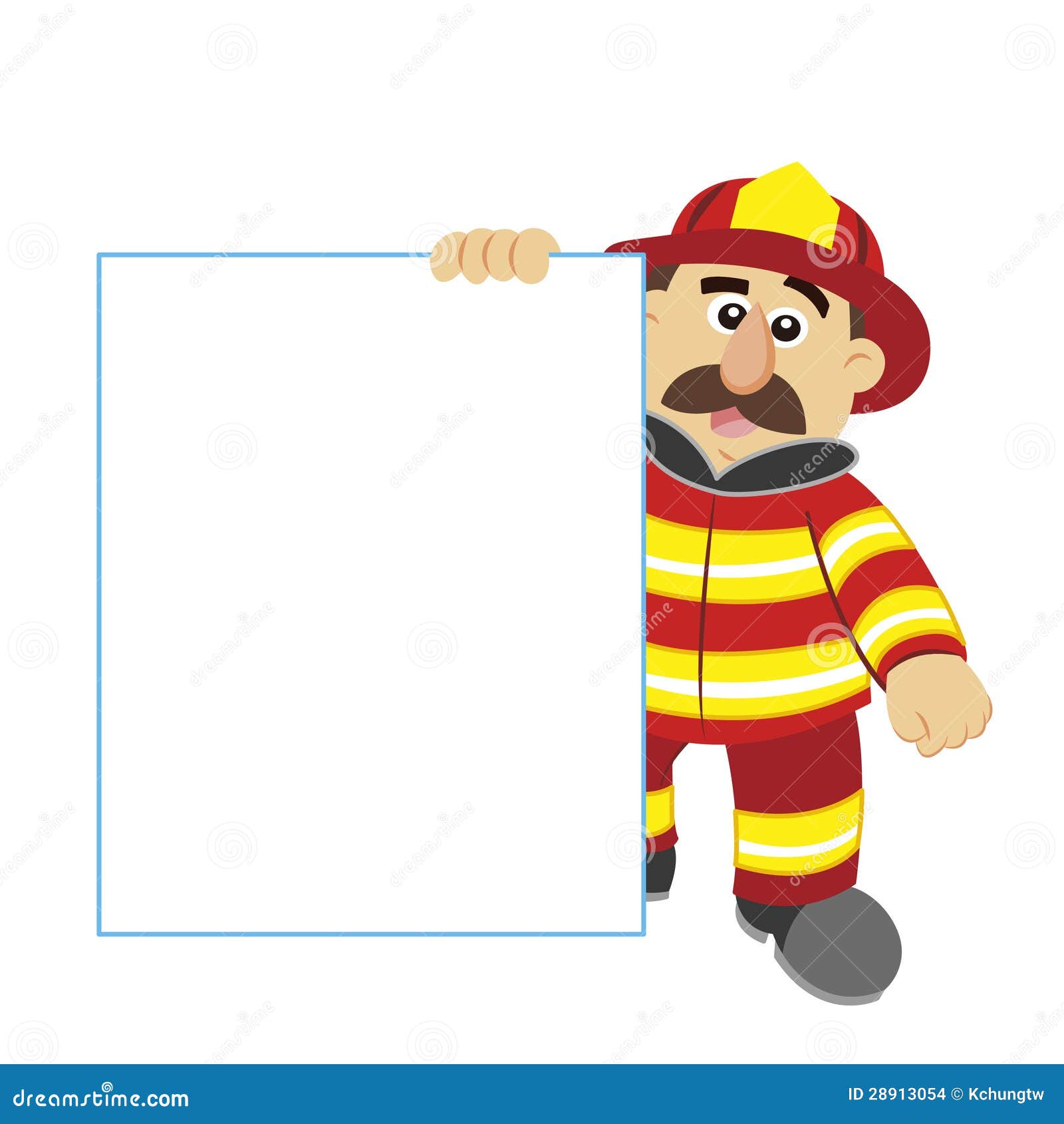 Illustration Of Cartoon Fireman ,vector | CartoonDealer.com #28913054