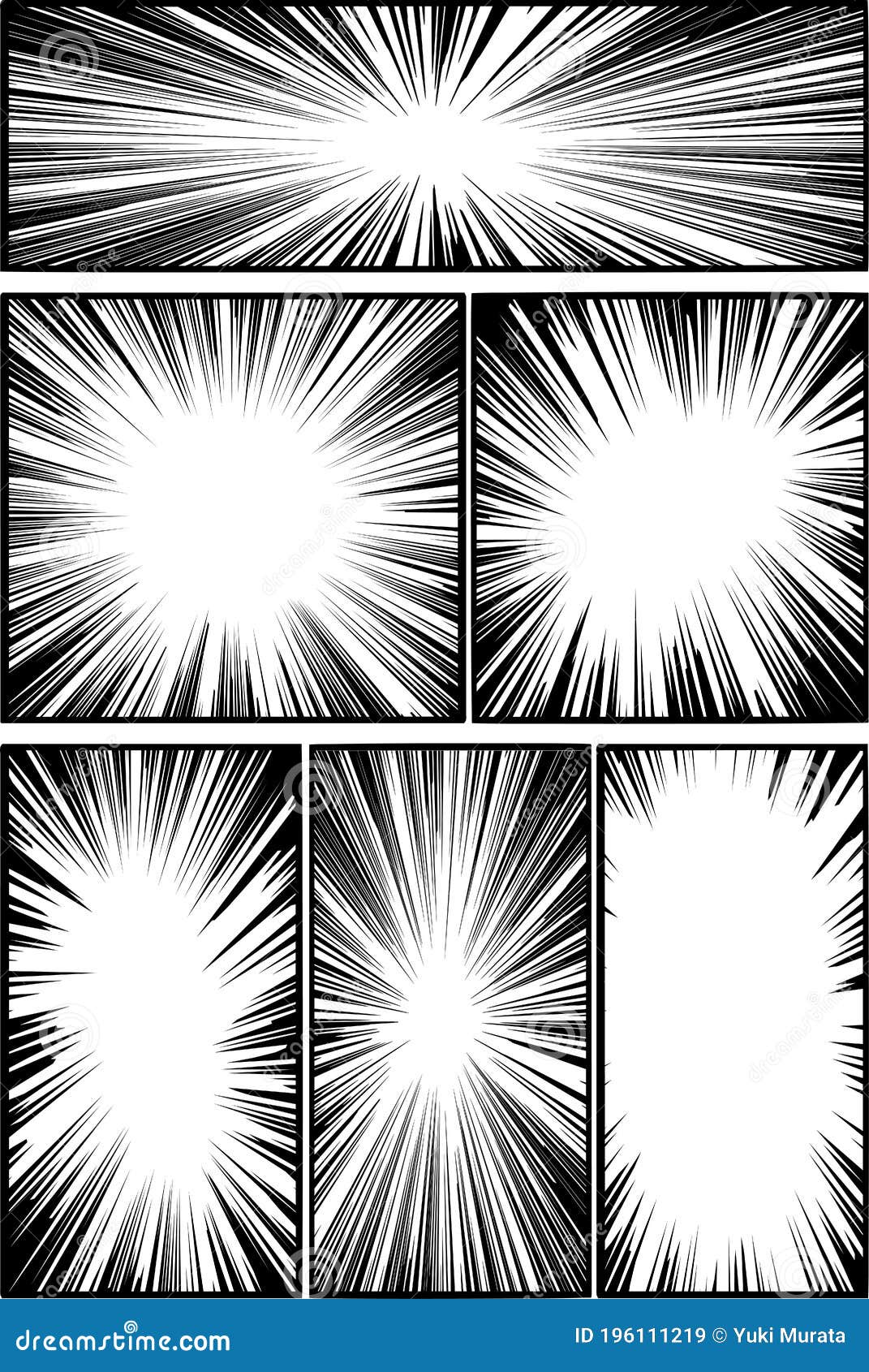 Illustration of a Cartoon Frame Outline with Flash Background Stock ...