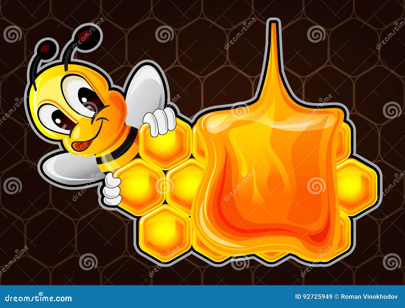 Illustration of Cartoon Funny Bee Stock Vector - Illustration of sweet ...