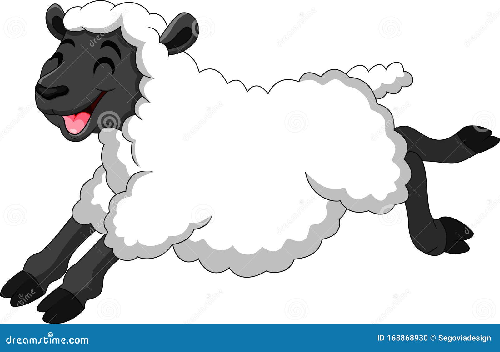 Cartoon Funny Sheep a Smile Stock Vector - Illustration of icon, happy ...