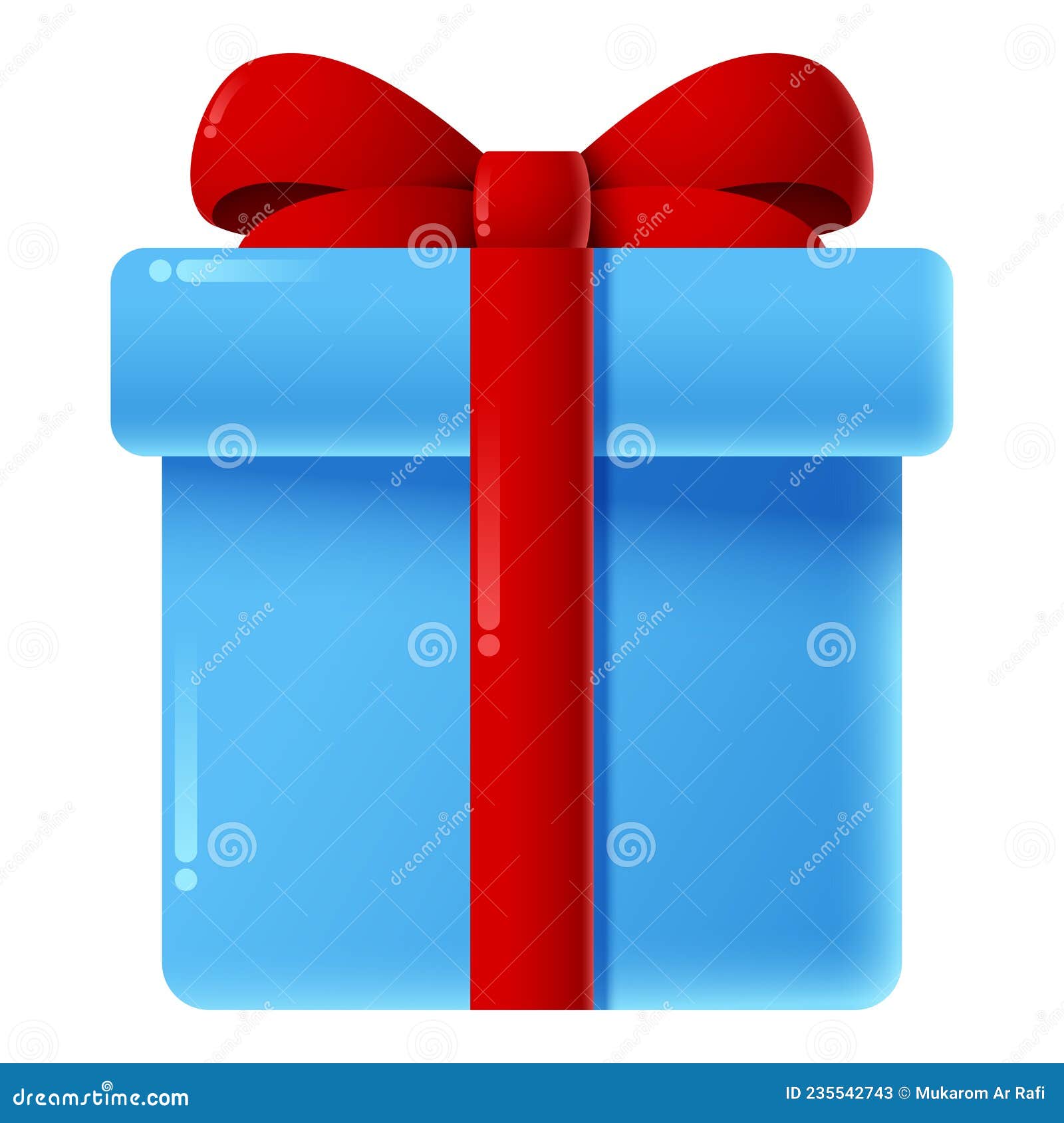 Illustration of Cartoon Gift Box, Isolated on White Background Stock ...