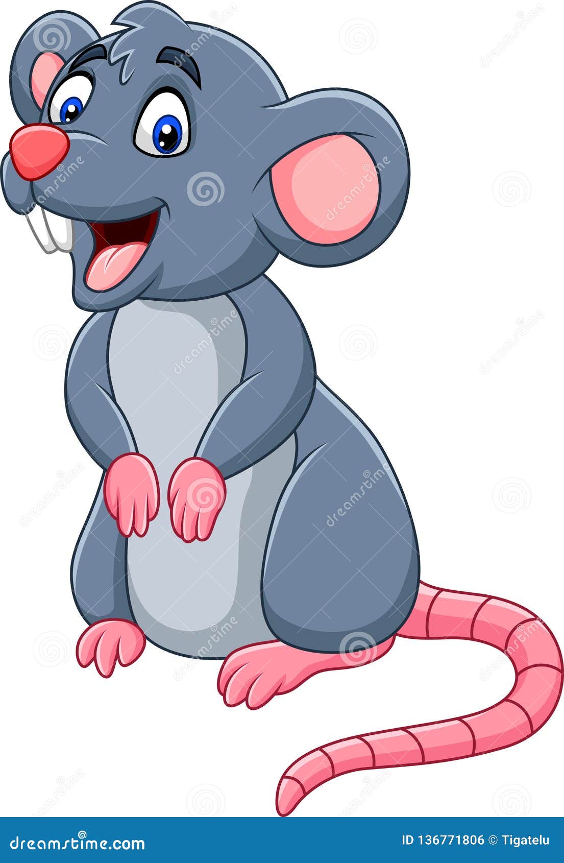 Happy Fat Mouse Cartoon Posing Stock Photo | CartoonDealer.com #60191550