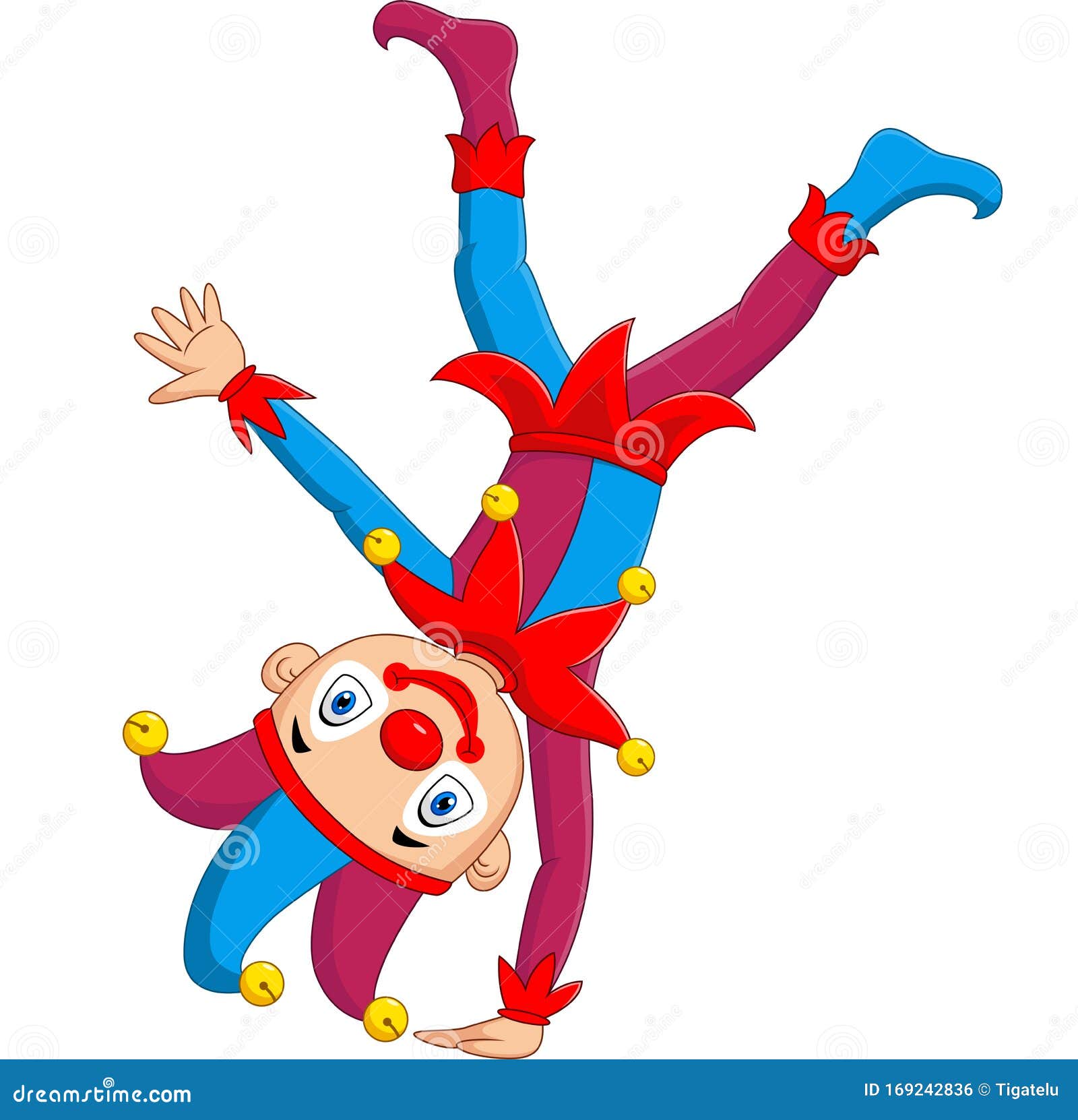 Cartoon Jester. Vector Clip Art Illustration. | CartoonDealer.com #42920180