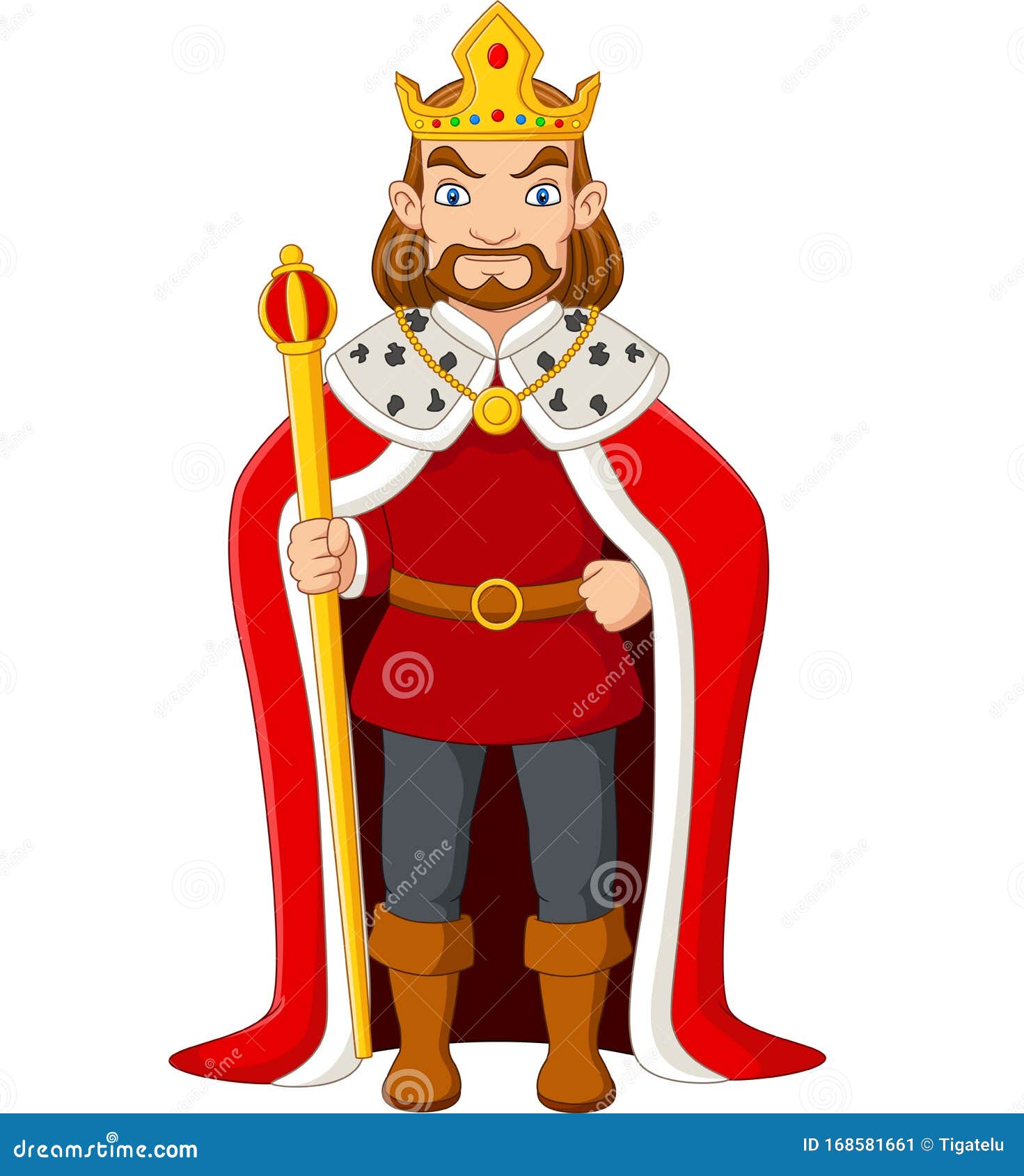 Cartoon King Holding a Golden Scepter Stock Vector - Illustration of ... Cartoon King Holding a Golden Scepter Stock Vector - Illustration of ...