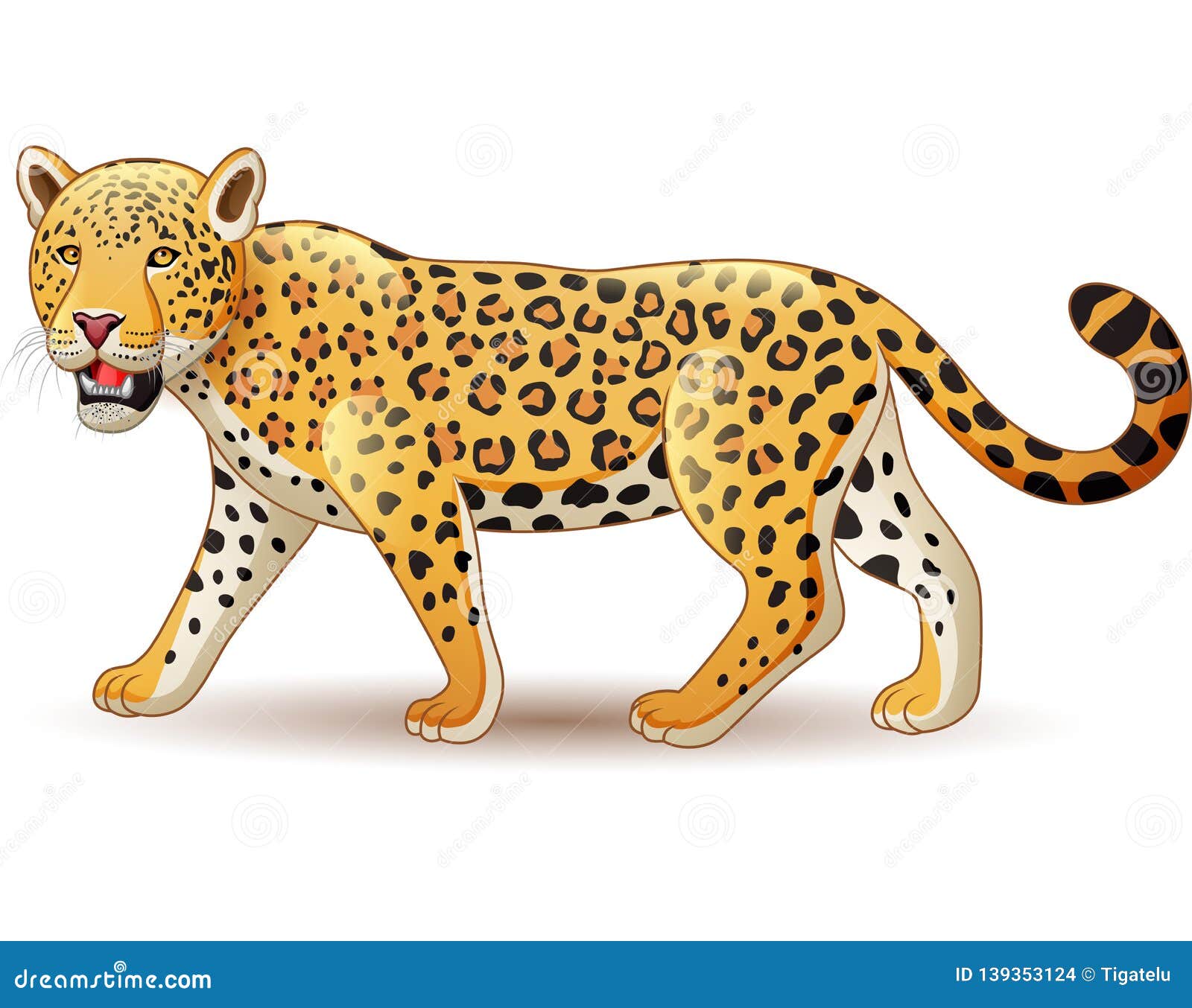 Scary Leopard Roaring Stock Image | CartoonDealer.com #8280205