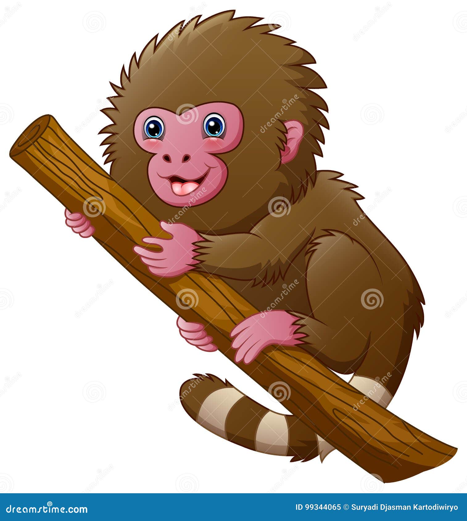 Cartoon macaque monkey stock vector. Illustration of intelligent - 99344065