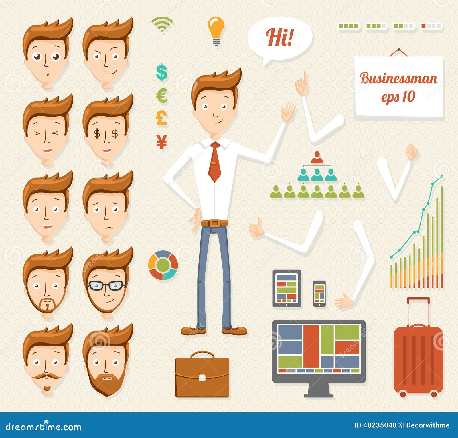 Illustration of Cartoon Manager Stock Illustration - Illustration of ...