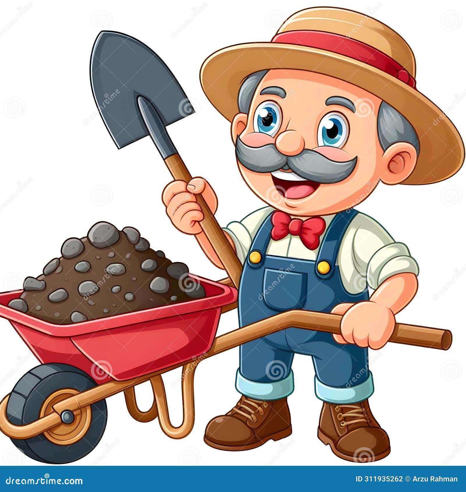 Mole Builder Is Digging A Tunnel With Jackhammer Cartoon Vector ...