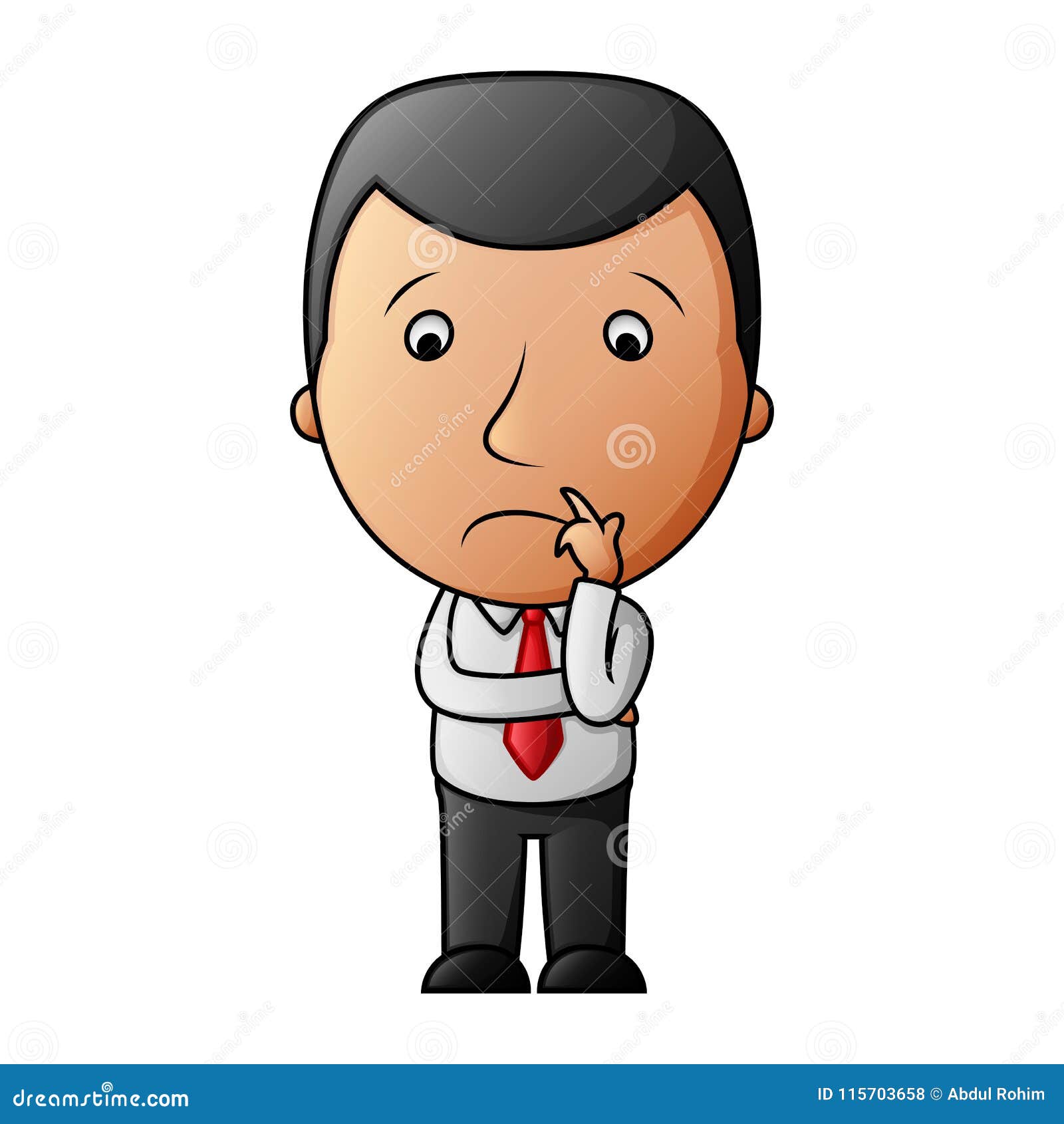 Cartoon sad businessman stock vector. Illustration of funny - 115703658
