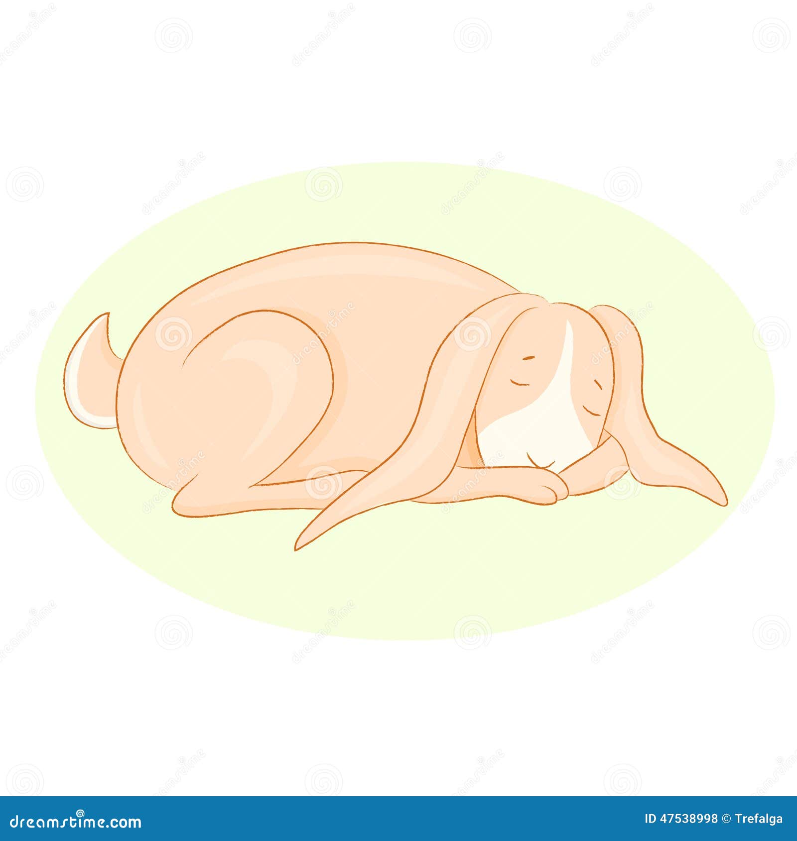 Illustration of Cartoon Sleeping Rabbit Stock Vector - Illustration of ...