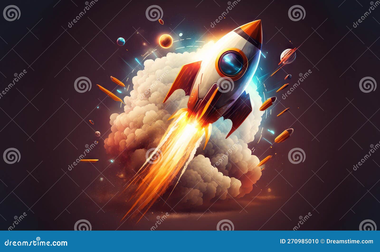 Illustration of the Cartoon Space Rocket Stock Illustration ...