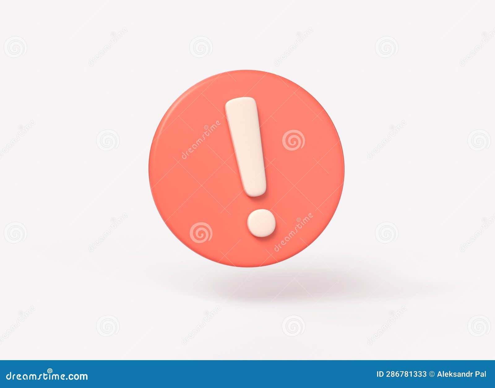 3d Error or Danger Alert Icon, Exclamation Mark on a Red Circle ...
