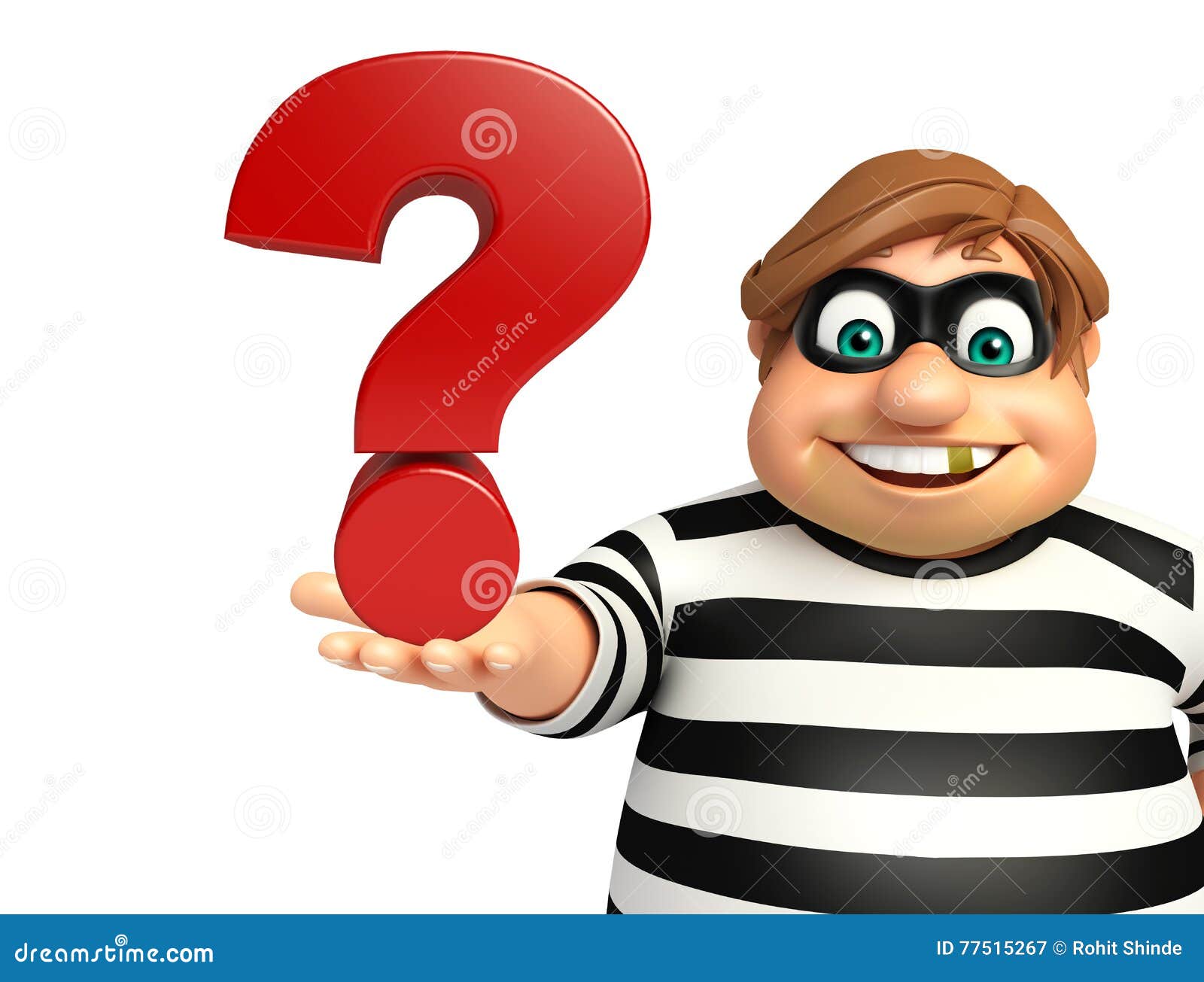 Illustration of Cartoon Thief with Stock Illustration - Illustration of ...