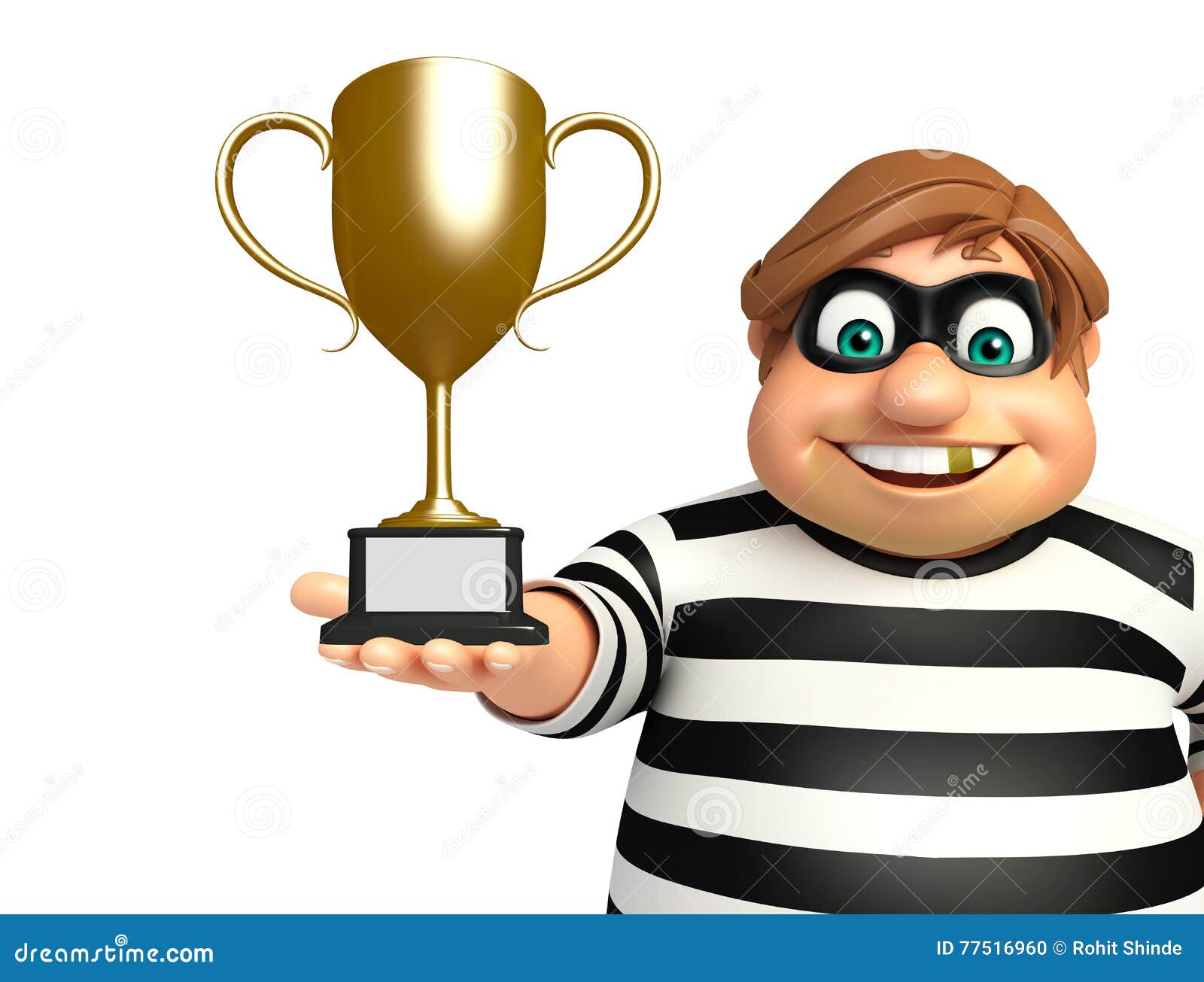 Illustration of Cartoon Thief with Stock Illustration - Illustration of ...