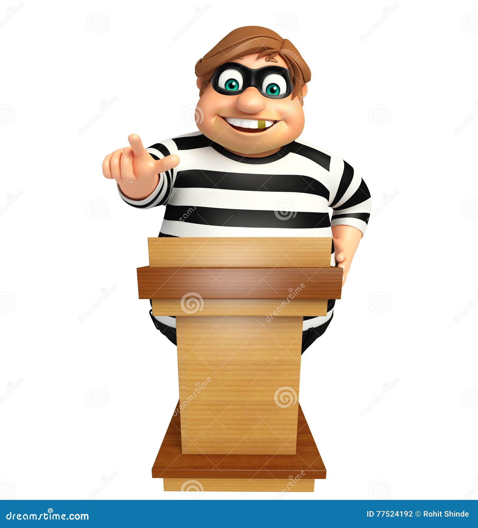 Illustration of Cartoon Thief with Stock Illustration - Illustration of ...
