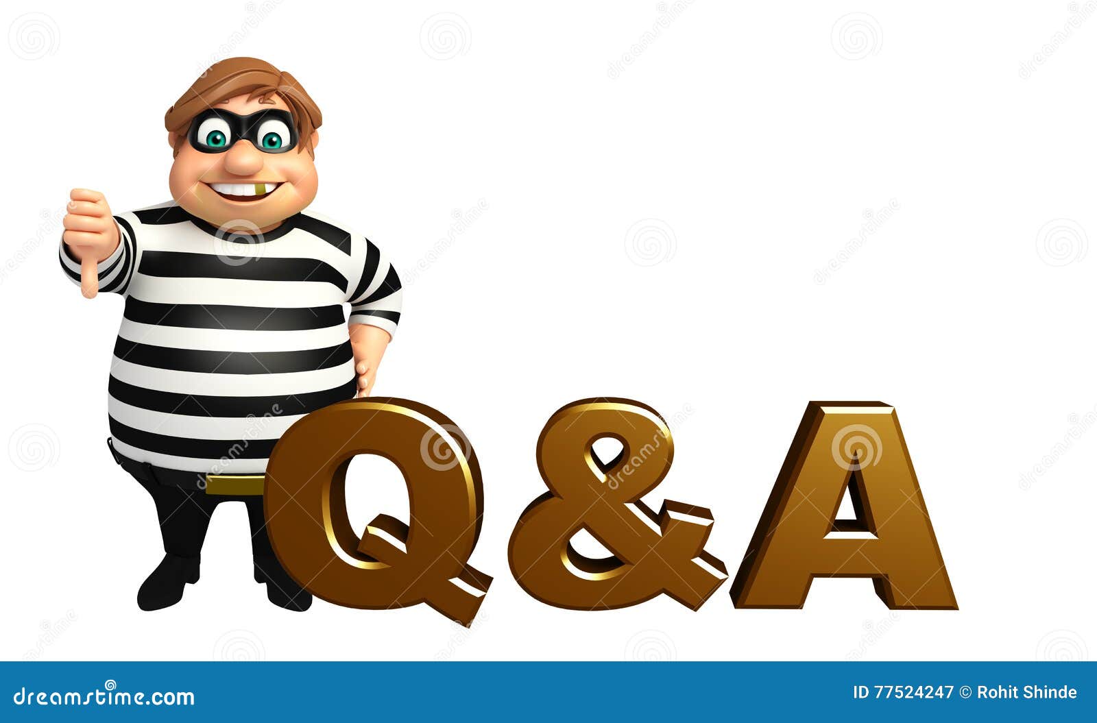 Illustration of Cartoon Thief with Stock Illustration - Illustration of ...