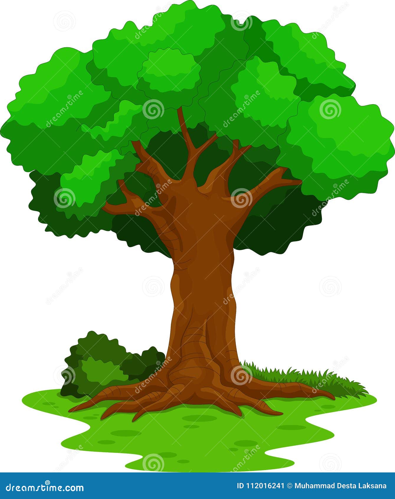 Illustration of Cartoon Tree and Grass Stock Illustration ...
