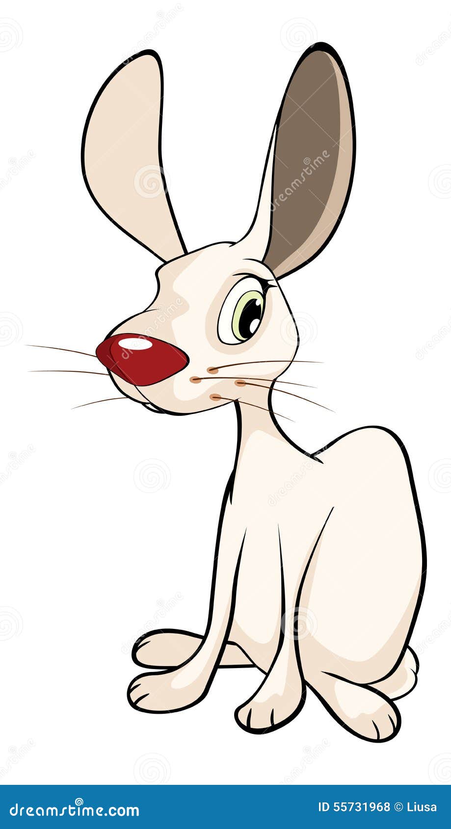 Illustration of Cartoon White Rabbit Stock Vector - Illustration of ...