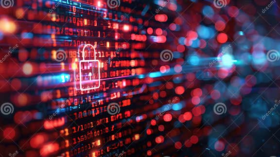 Illustration of a Castle on an Abstract Background. Cybersecurity ...