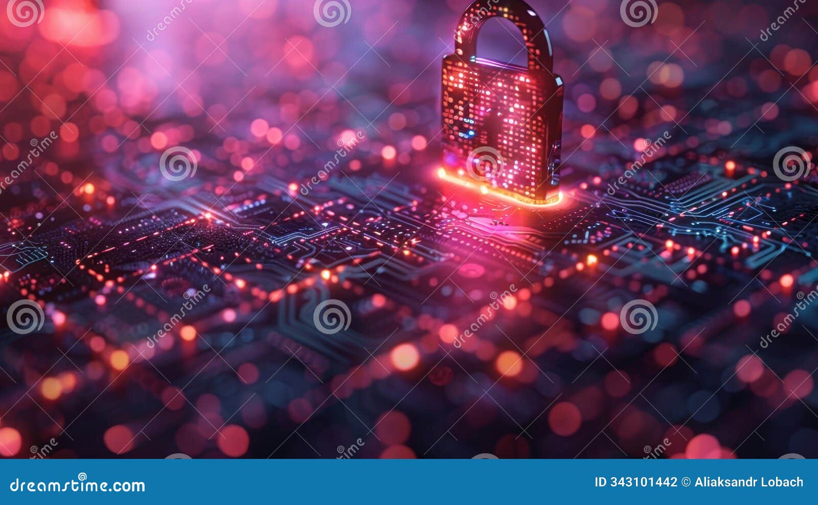 Illustration of a Castle on an Abstract Background. Cybersecurity ...