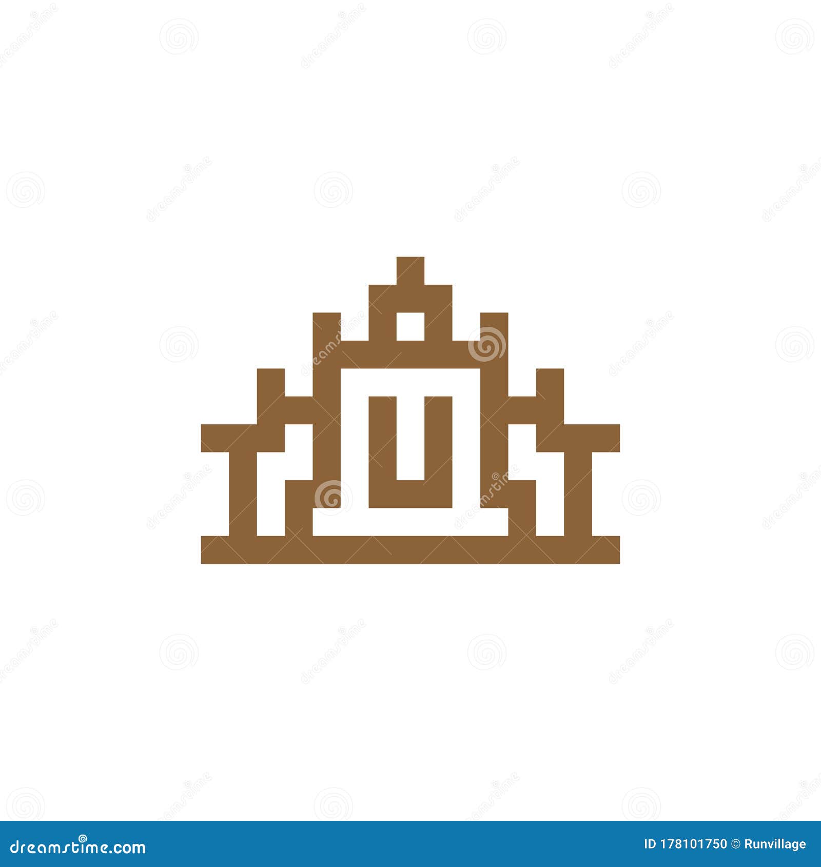 Illustration of Castle,palace or Temple for Logo Design Stock Vector ...