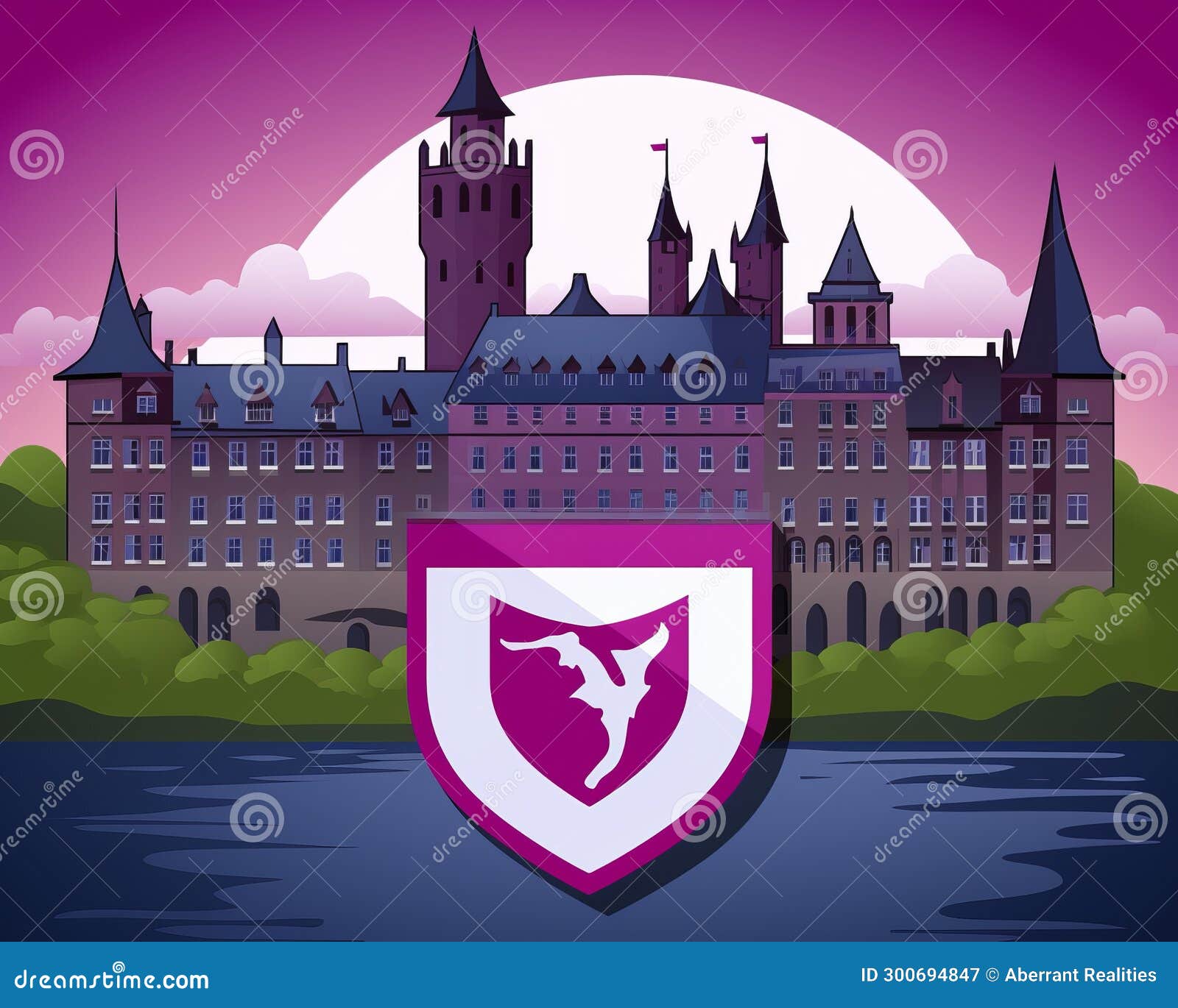 Purple Shield Eye Scan Icon Isolated On Purple Background. Scanning Eye ...