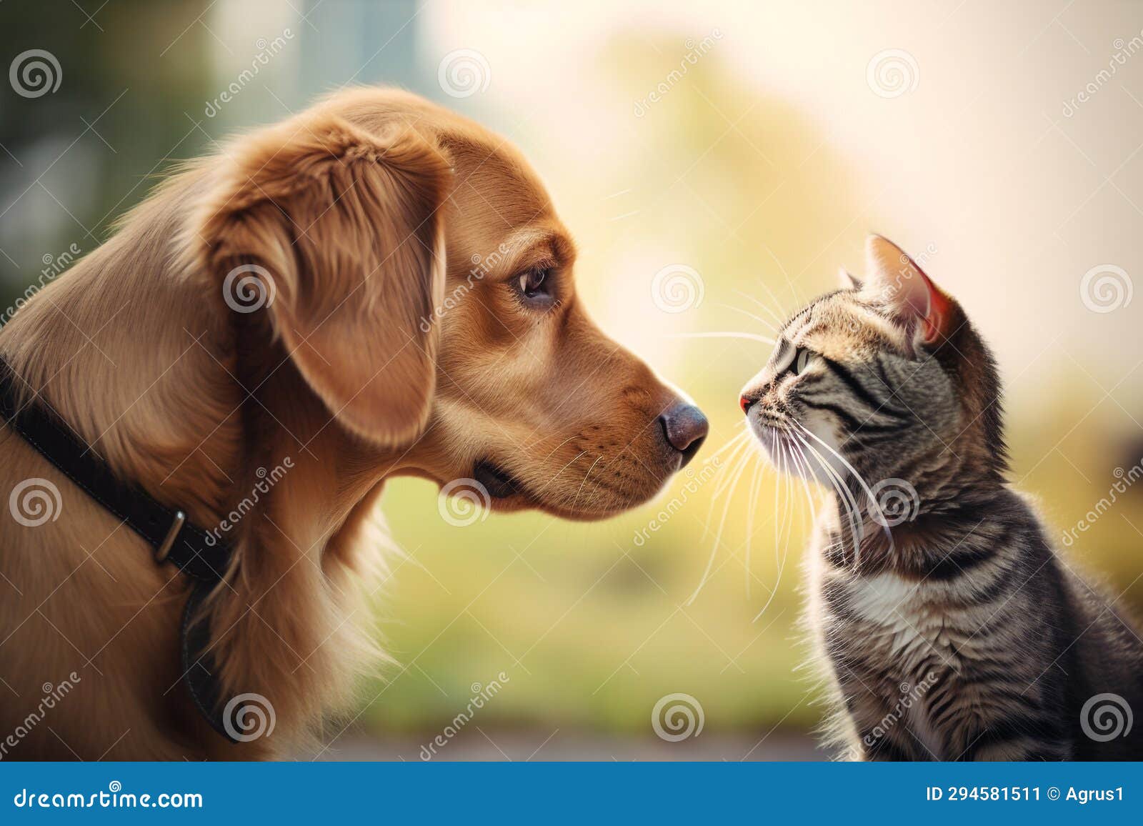 Illustration of Cat and Dog. Generative AI Stock Illustration ...