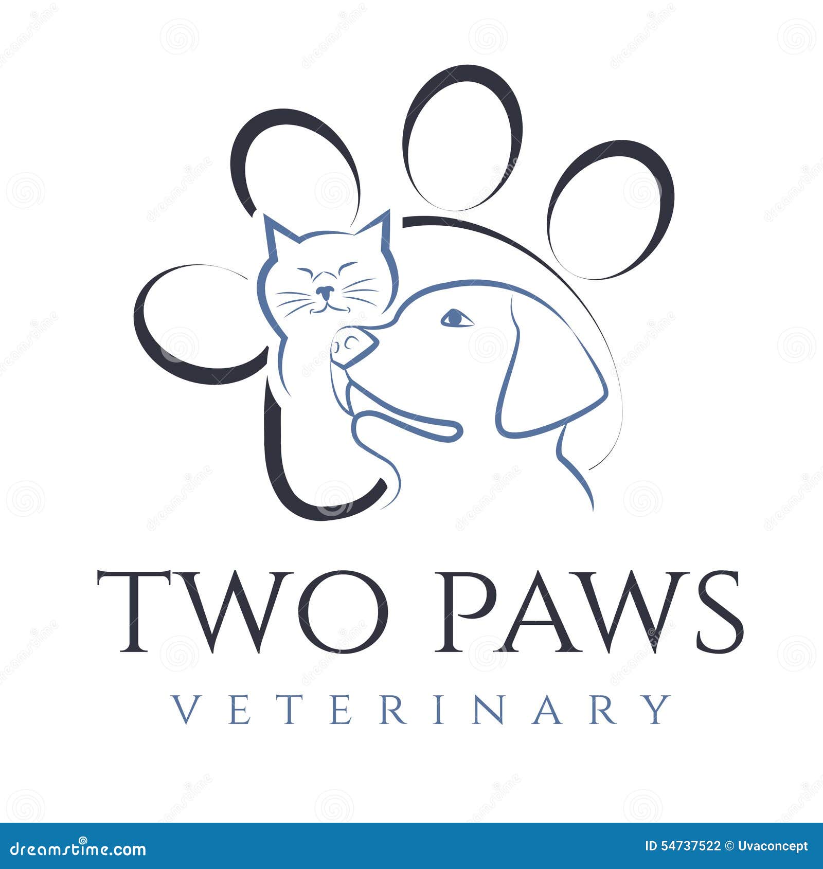 Illustration of Cat and Dog, for Veterinary Clinic Stock Vector ...