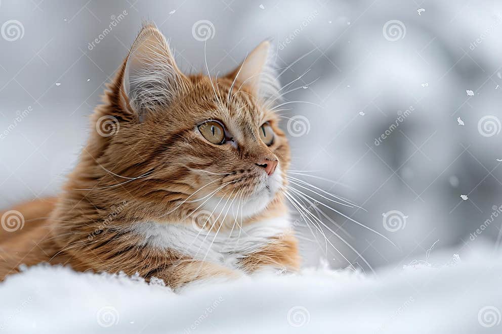 Illustration of Cat in Isolation on a White Background, High Quality ...