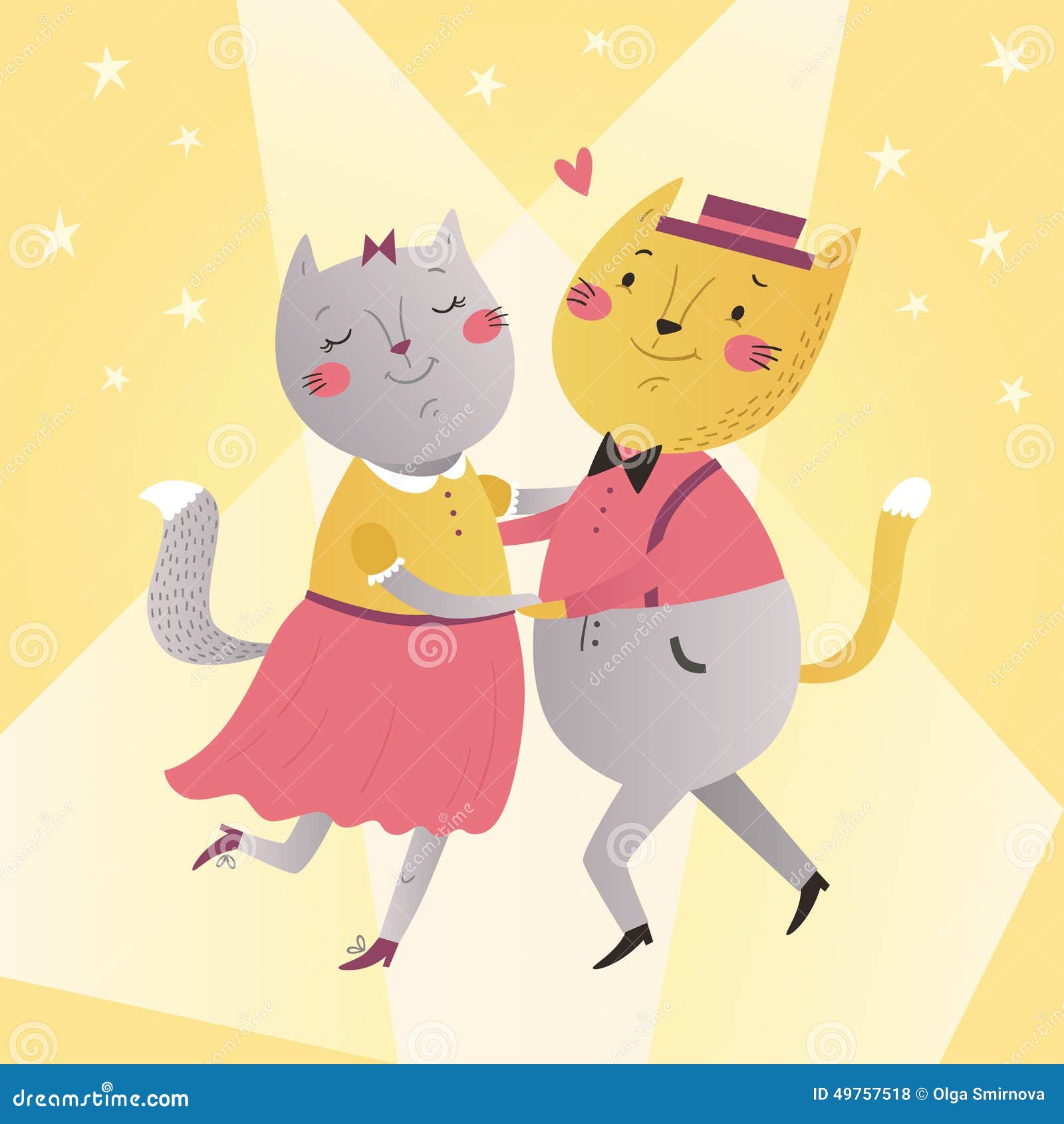 Illustration of Cats Dancing Stock Vector - Illustration of dance ...