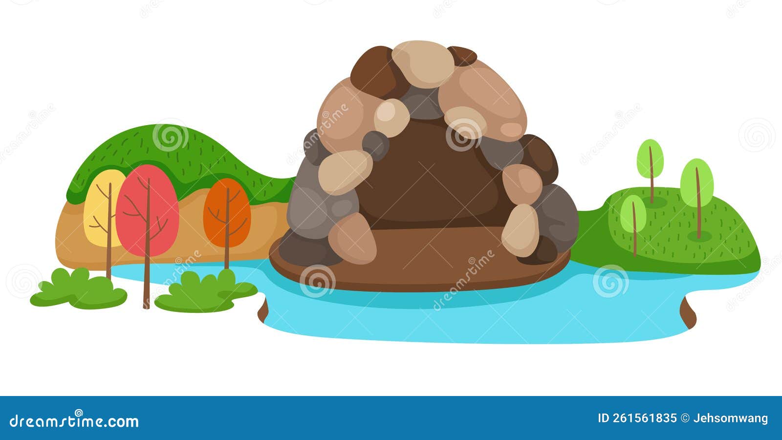 Illustration of cave stone stock vector. Illustration of century ...
