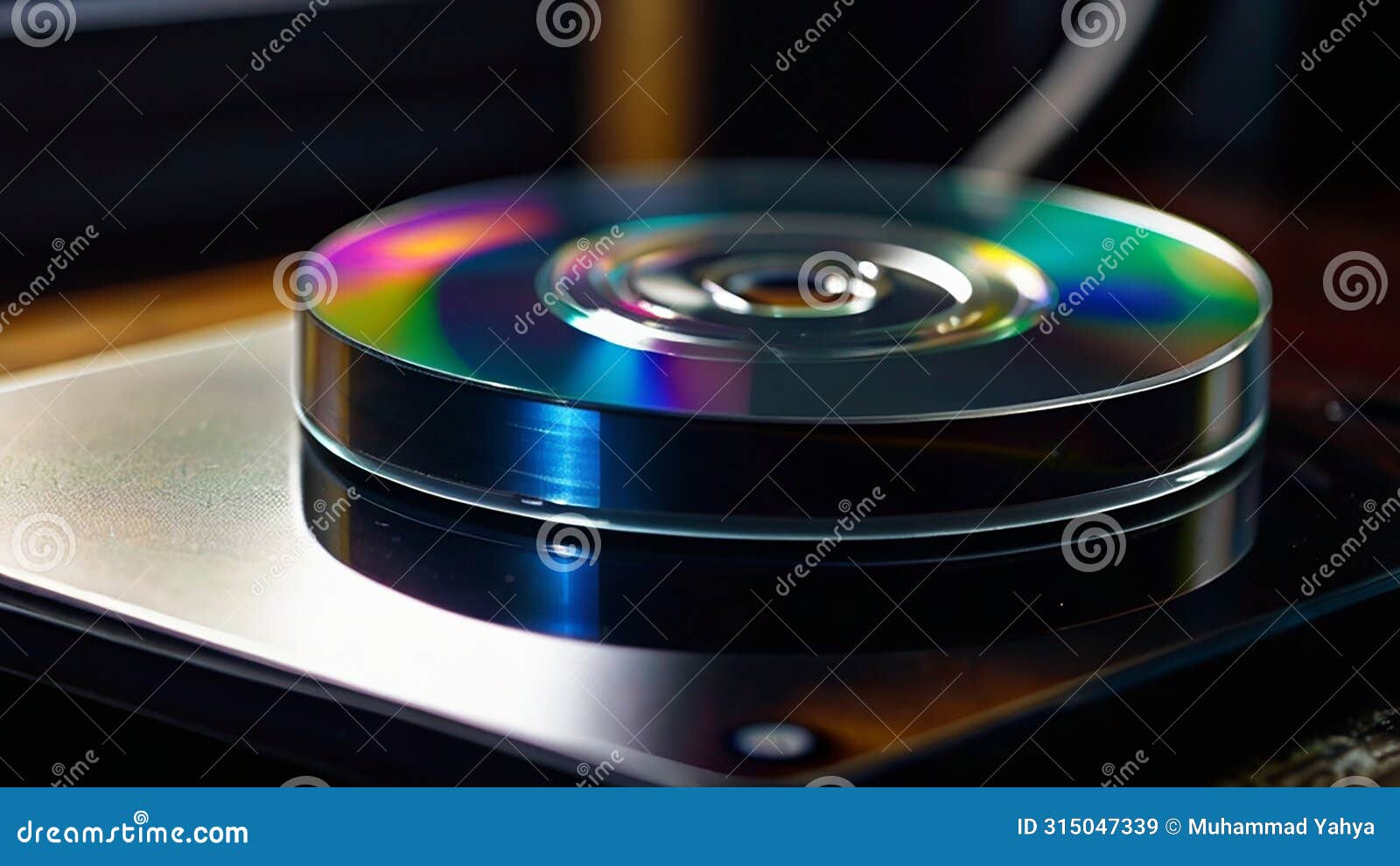Illustration of a CD DVD Cassette on a Table Stock Illustration ...