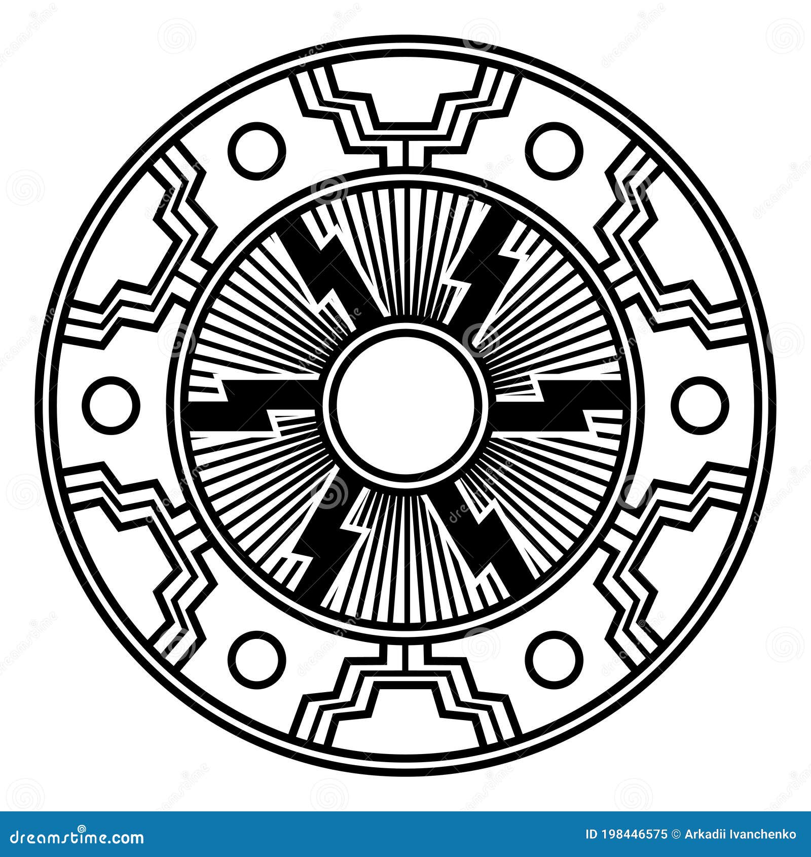 Sun Wheel Mandala Circle Of Life Order Symbol Fate Cycle Rebirth ...